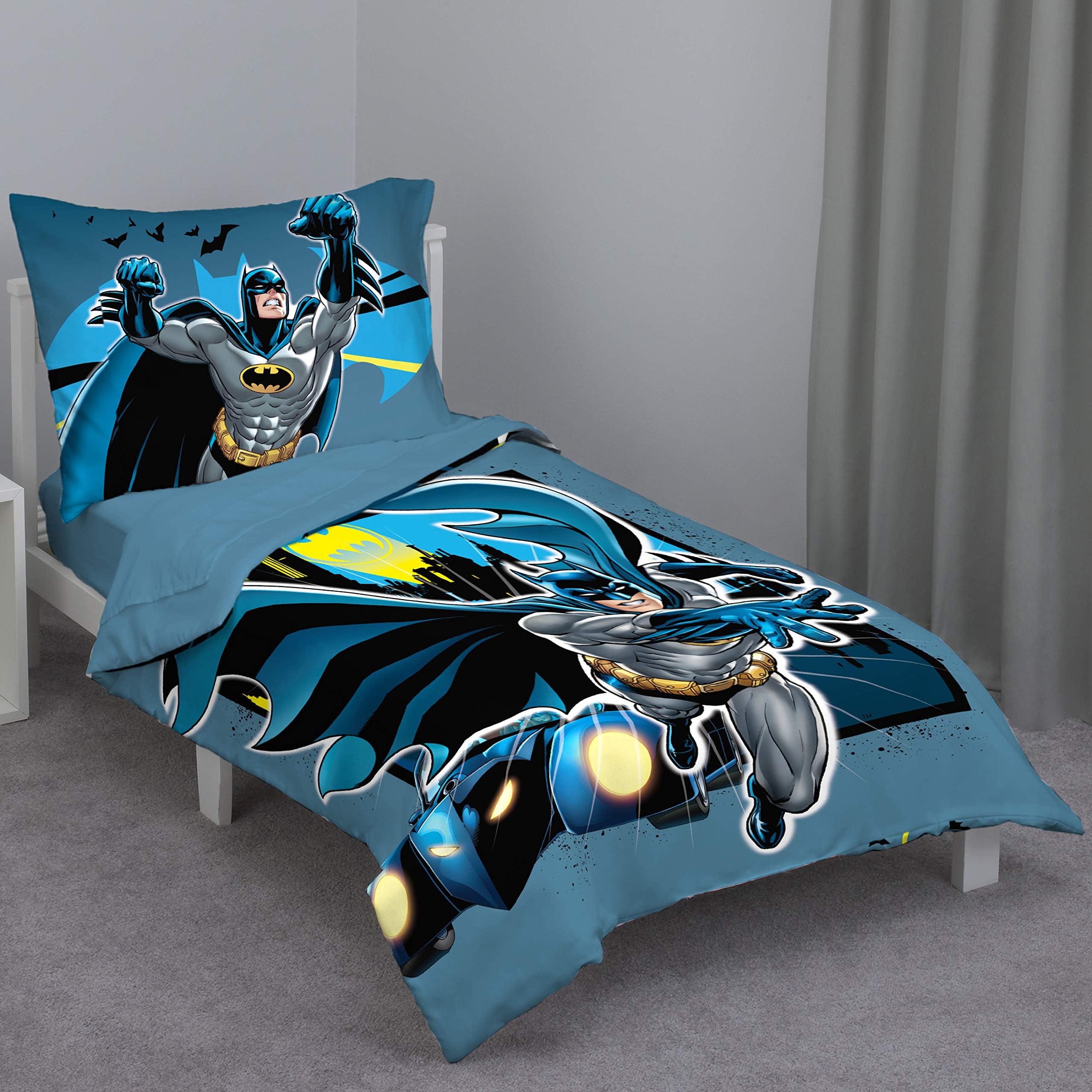 Amazon.com : Warner Brothers Batman 4 pc Toddler Bedding Set : Baby
