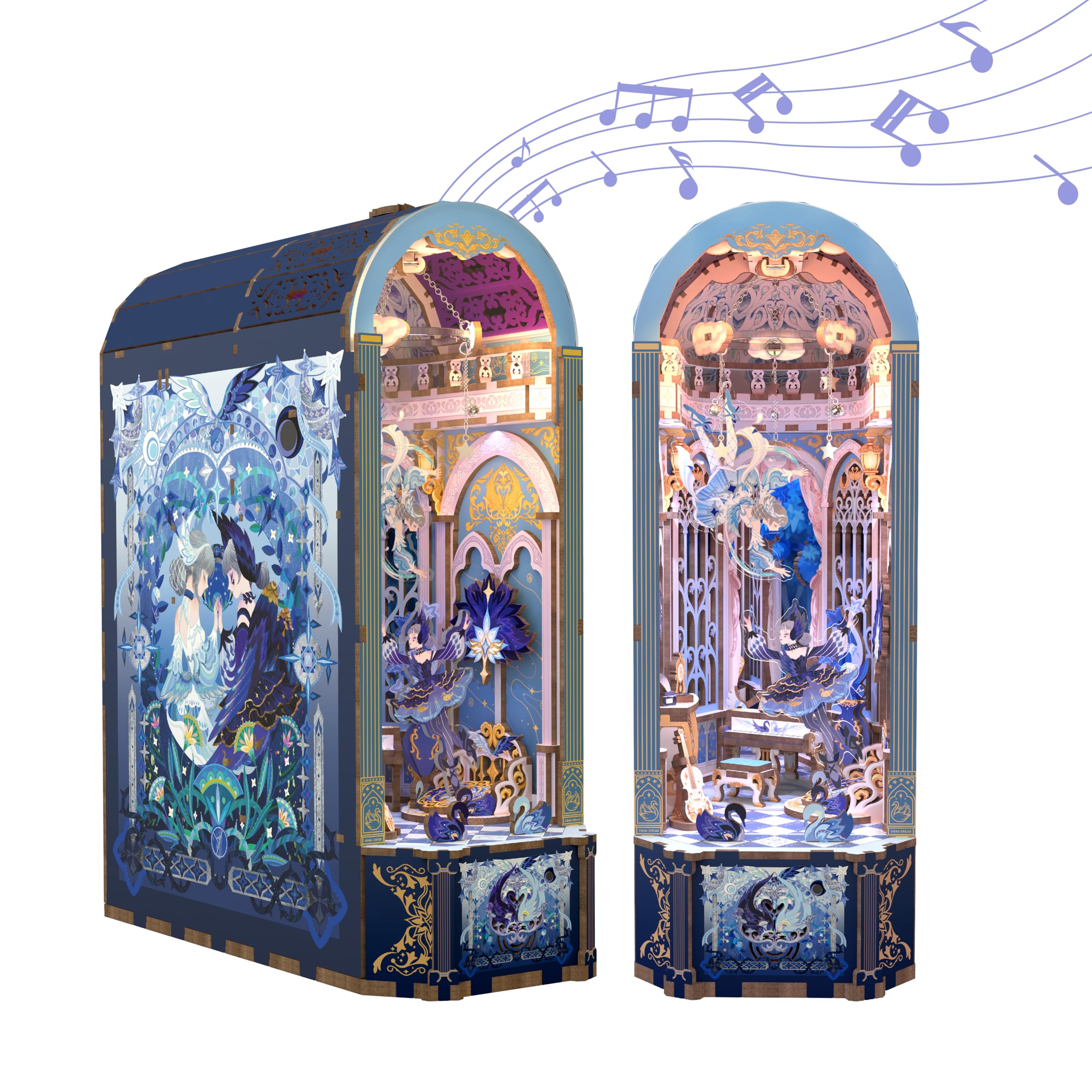 Amazon.com: Tonecheer DIY Book Nook Kit for Adults, Wooden 3D Puzzle ...