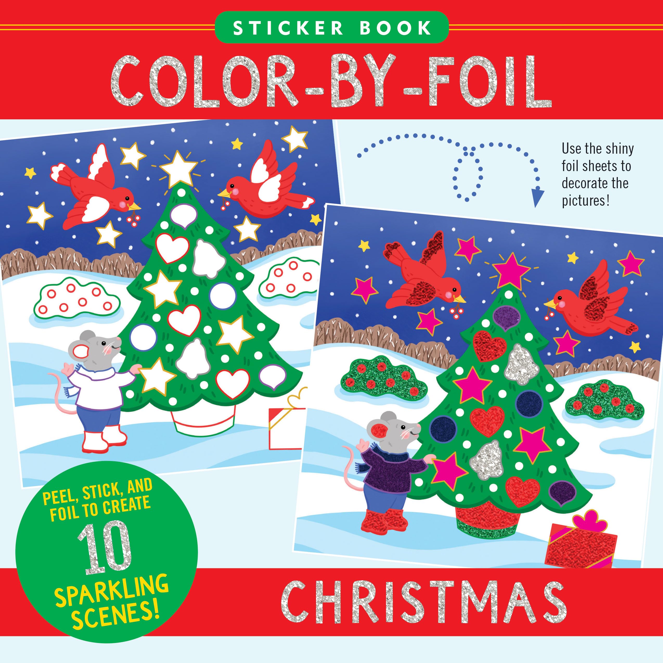 Color-By-Foil Sticker Book - Christmas (Create 10 amazing scenes using ...