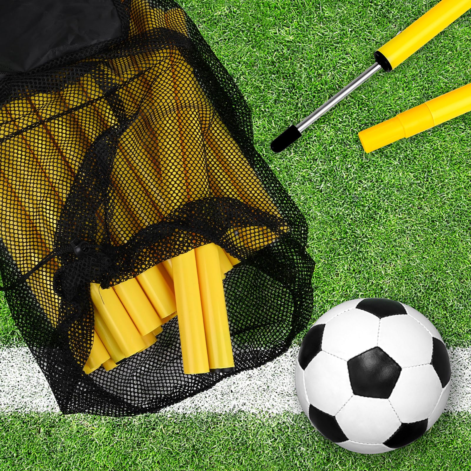 VAIPI 12 Pcs Sports Agility Poles Soccer Training Poles Speed Training ...