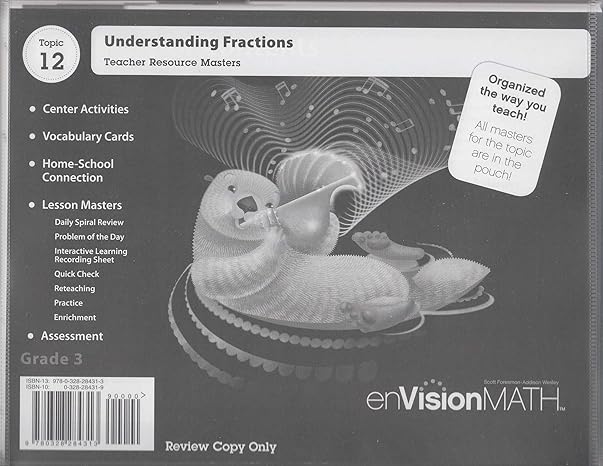 enVisionMATH - Topic 12 - Understanding Fractions - Grade 3 - Review ...