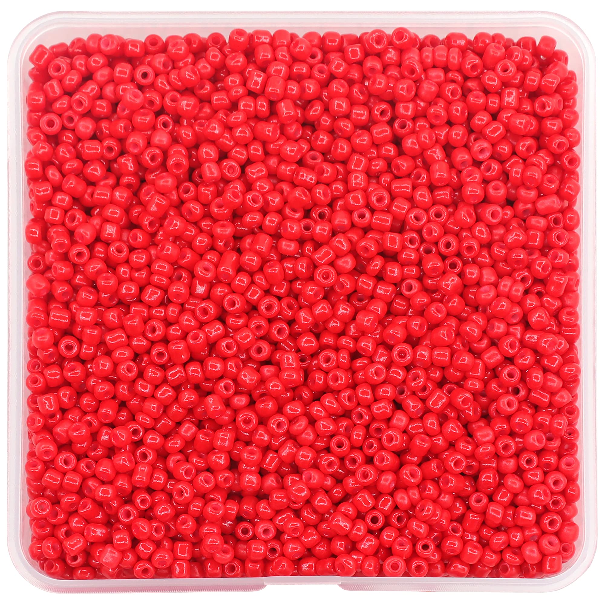 Amazon.com: Auvoau 3mm Glass Seed Seed Beads Opaque Red about 5000pcs ...