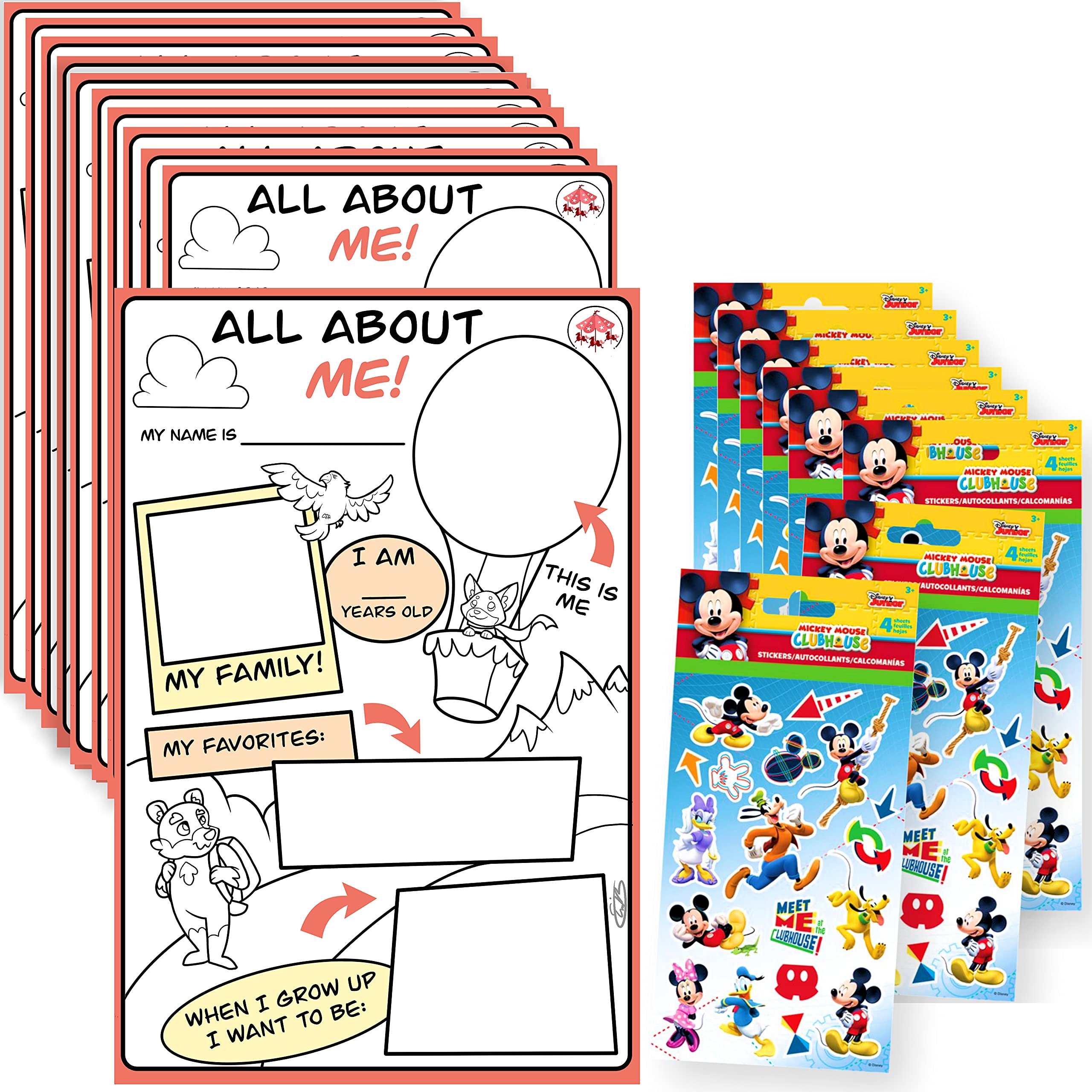 Buy All About Me s to Color with Stickers - to Color - for School ...
