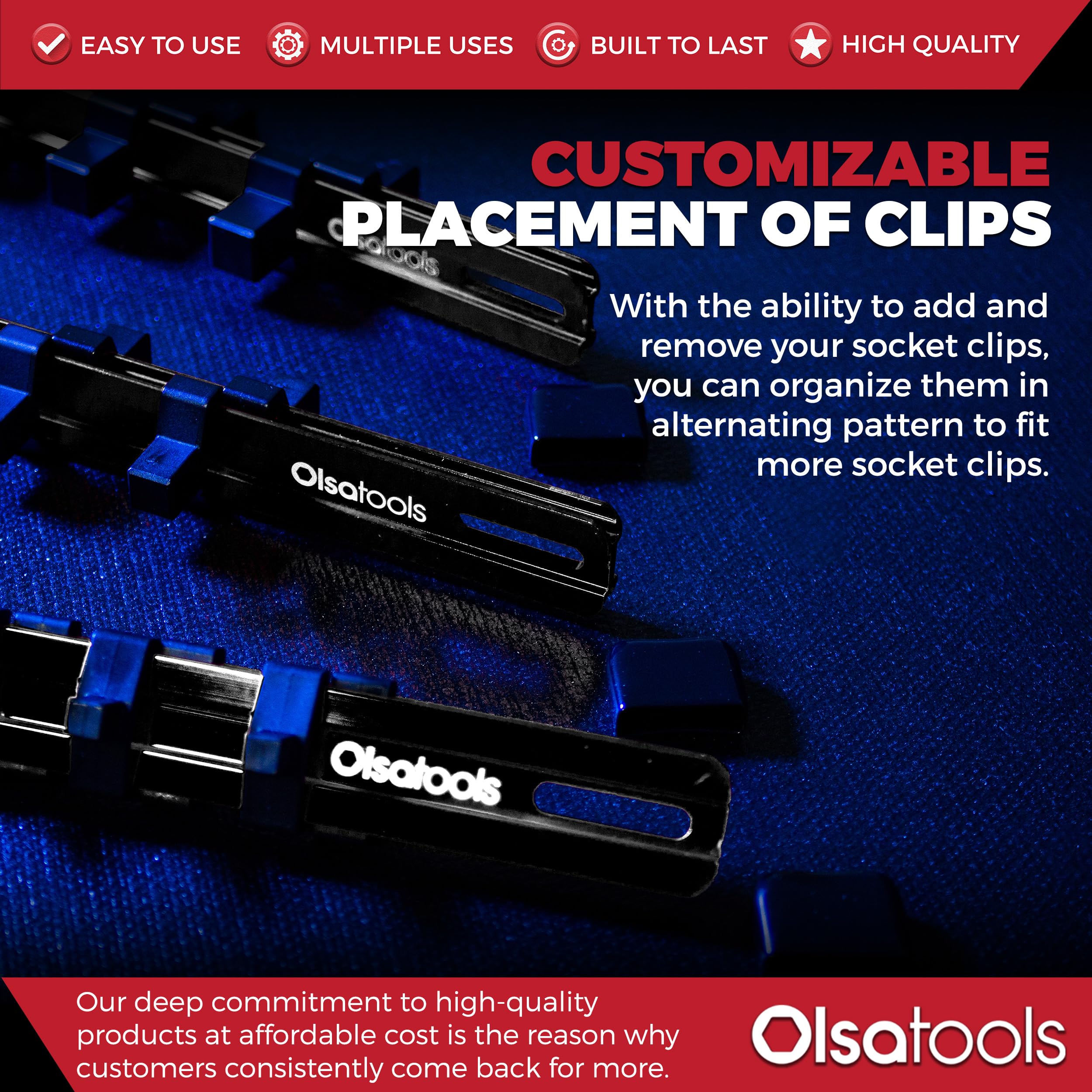 Snapklik.com : Olsa Tools Socket Organizer Set