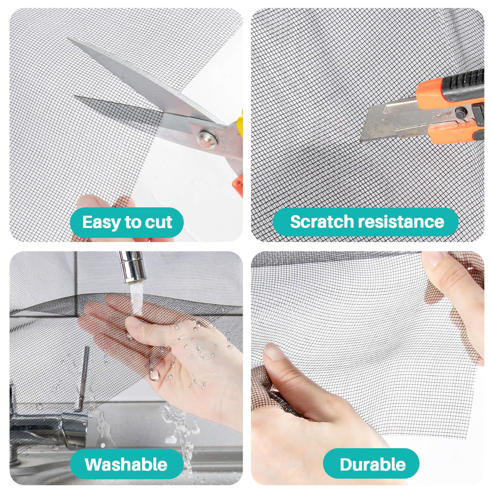 Snapklik.com : 48"x118" Window Screen Mesh - Window Screen Replacement ...