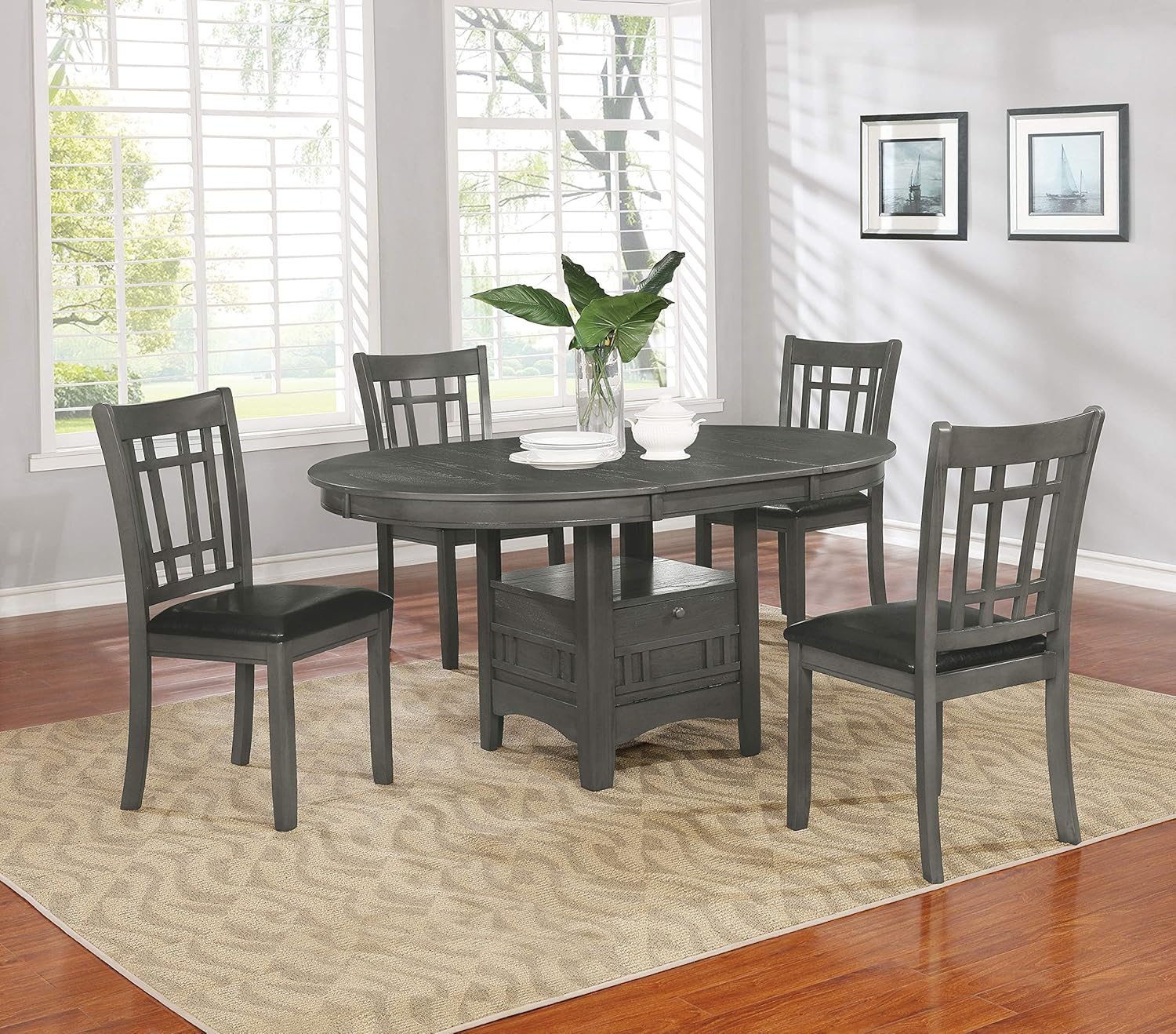 Amazon.com - Coaster Home Furnishings LAVON 5-Piece Dining Set Medium ...