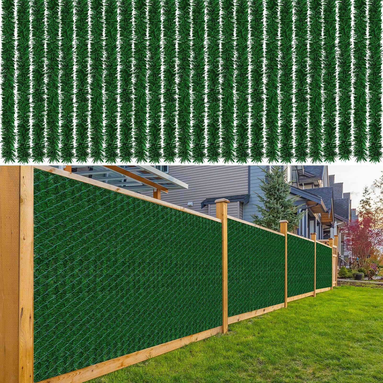 Amazon.com : Lyrow 82 Slats Hedge Slats Chain Link Fence Slats Fence ...