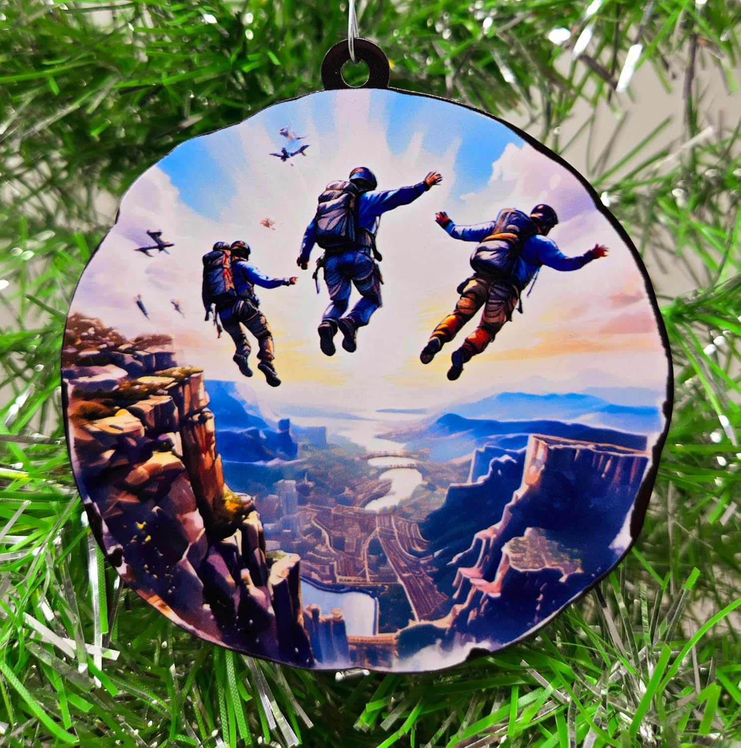 Amazon.com: Skydiving Ornament - Base Jumping Parachuting Themed ...