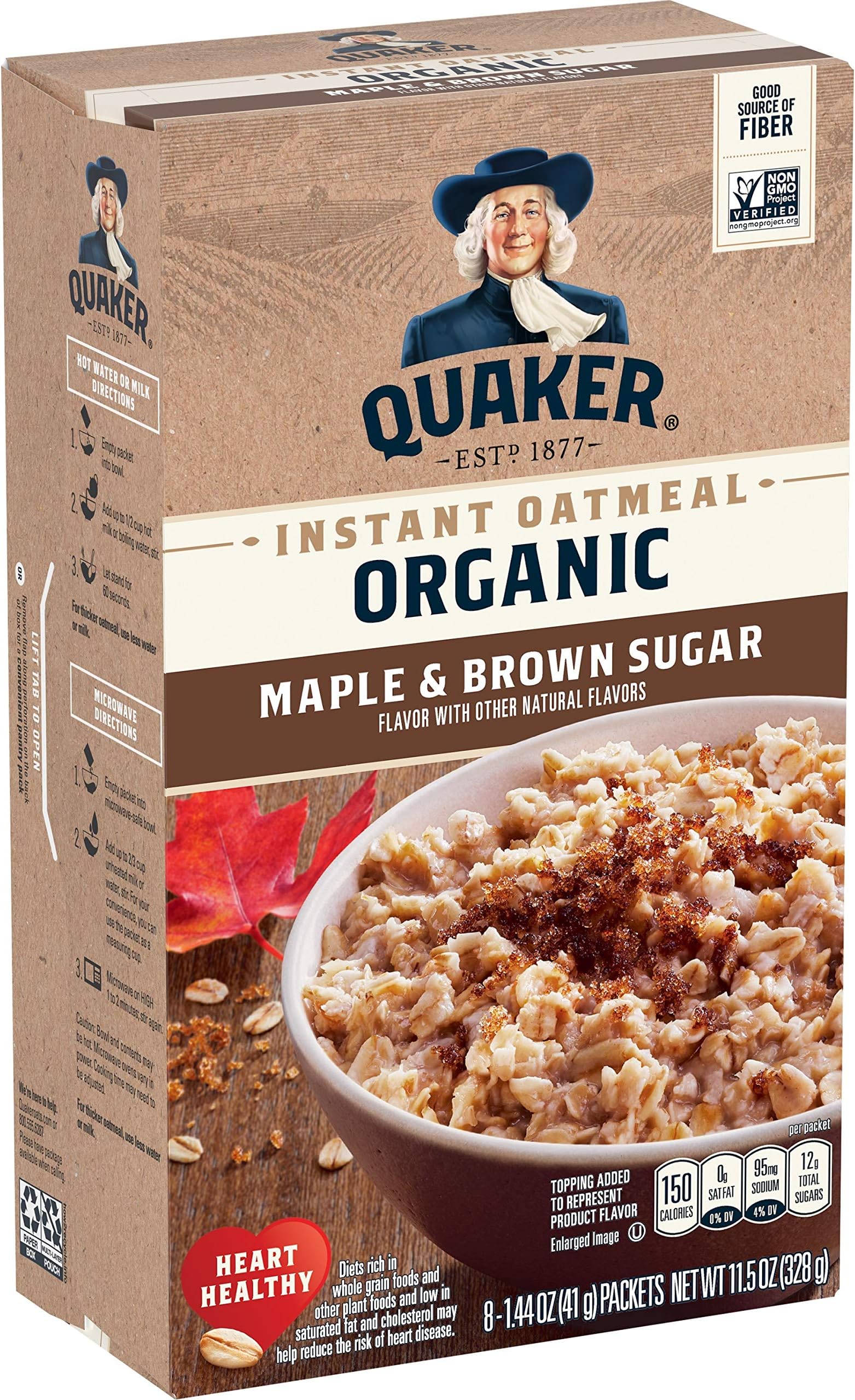 Amazon.com: Quaker Instant Oatmeal, Original, 0.98oz Packets (10 Pack ...