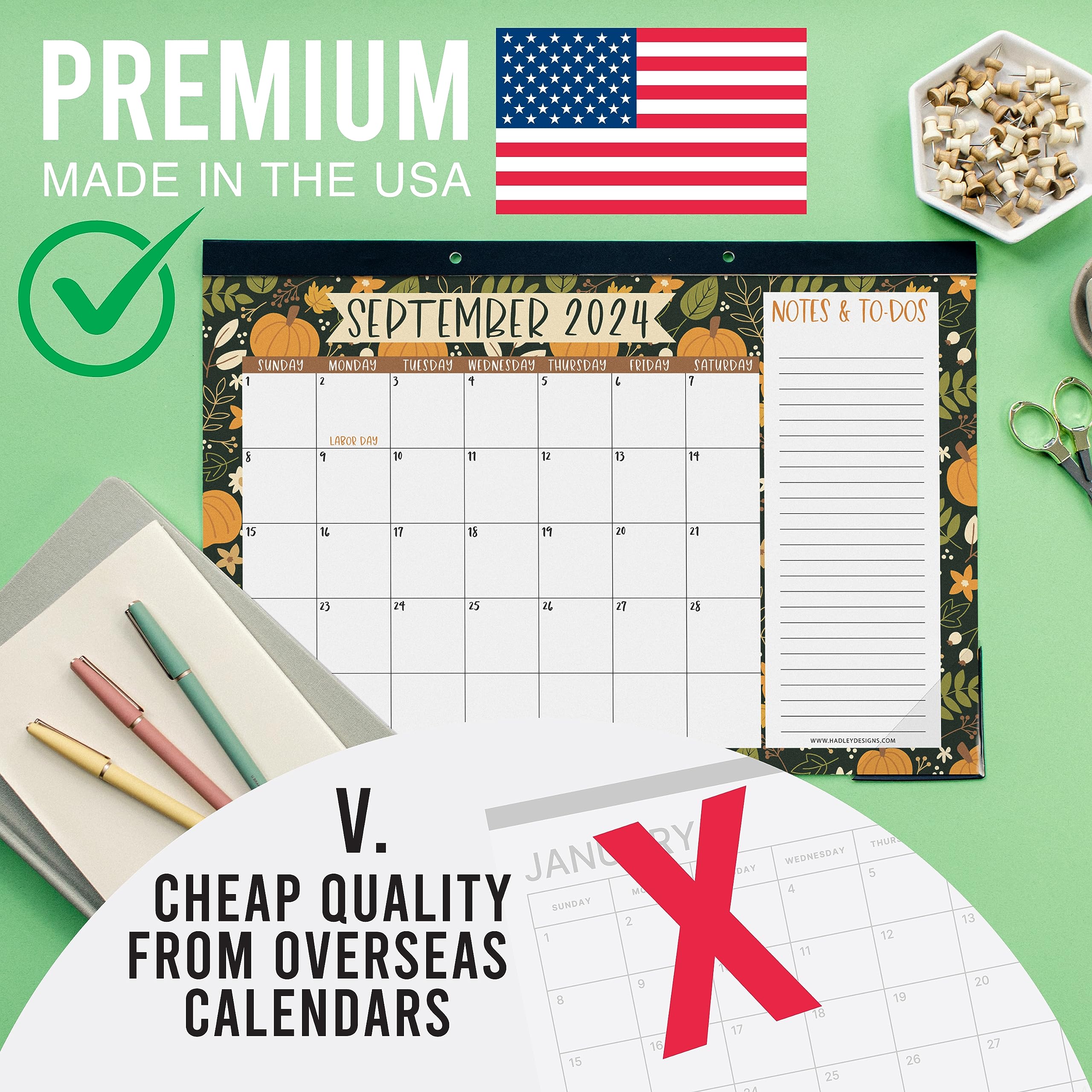Snapklik.com : Hadley Designs Teacher Desk Calendar 2025-2026 18-Month ...