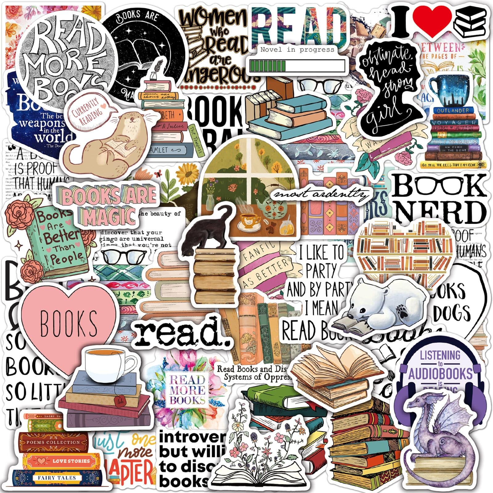 Amazon.com: Joyppy 50 PCS Book Stickers for Kindle, Bookish Kindle ...