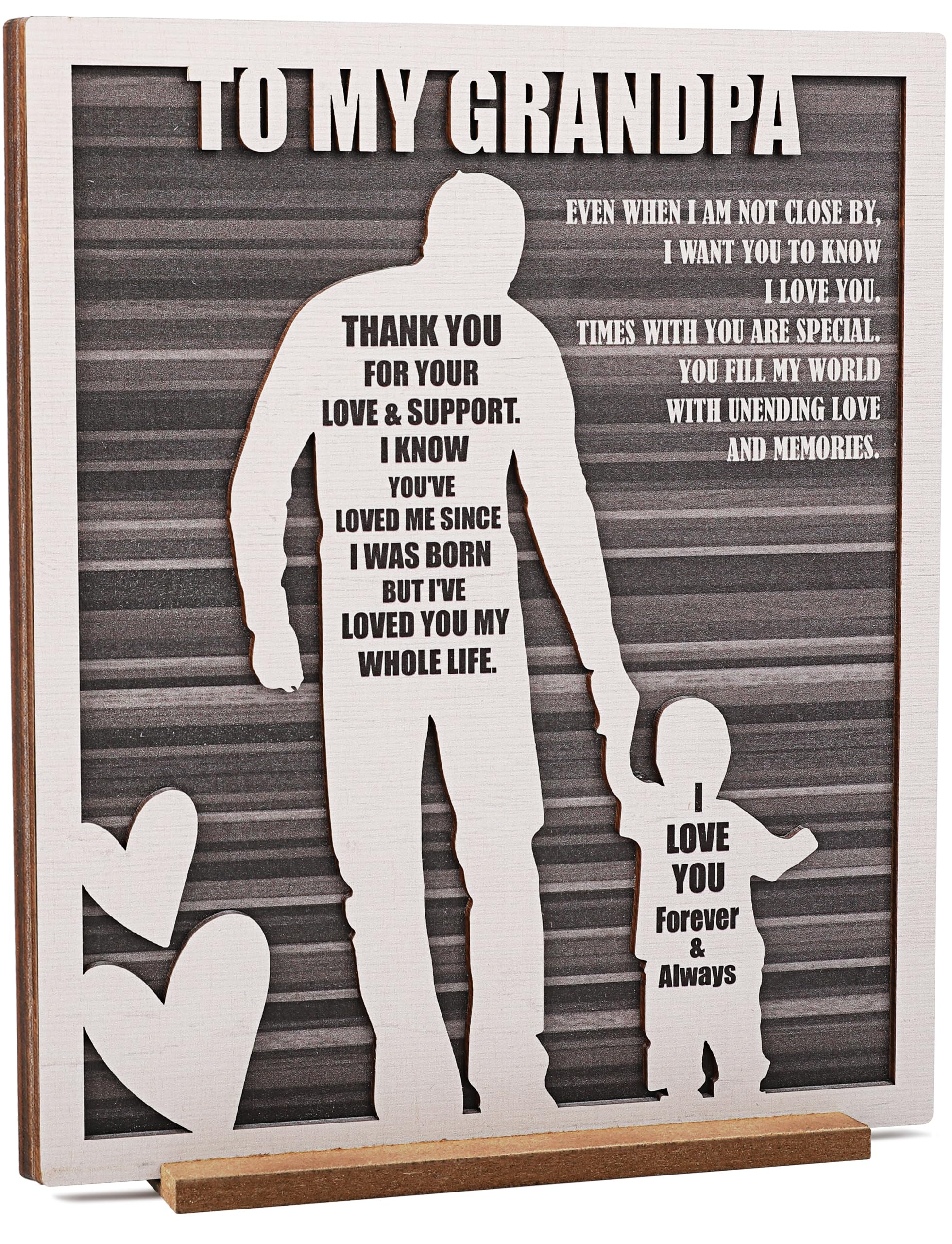 Amazon.com: Rustic Grandpa and Grandson Sign - Gifts for Grandpa from ...