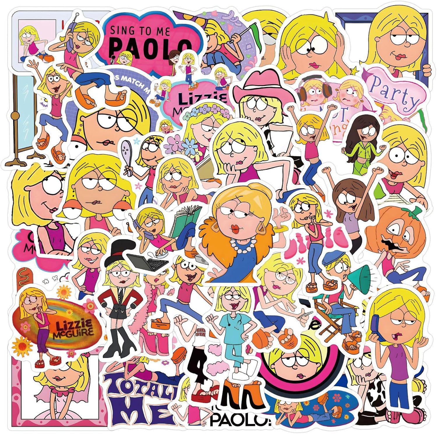 Amazon.com: 55pcs Lizzie McGuire Stickers Decals for Laptops Water ...