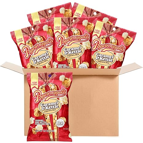 Amazon.com: Popcornopolis Gourmet Popcorn, Caramel & Kettle Mix, Sweet ...