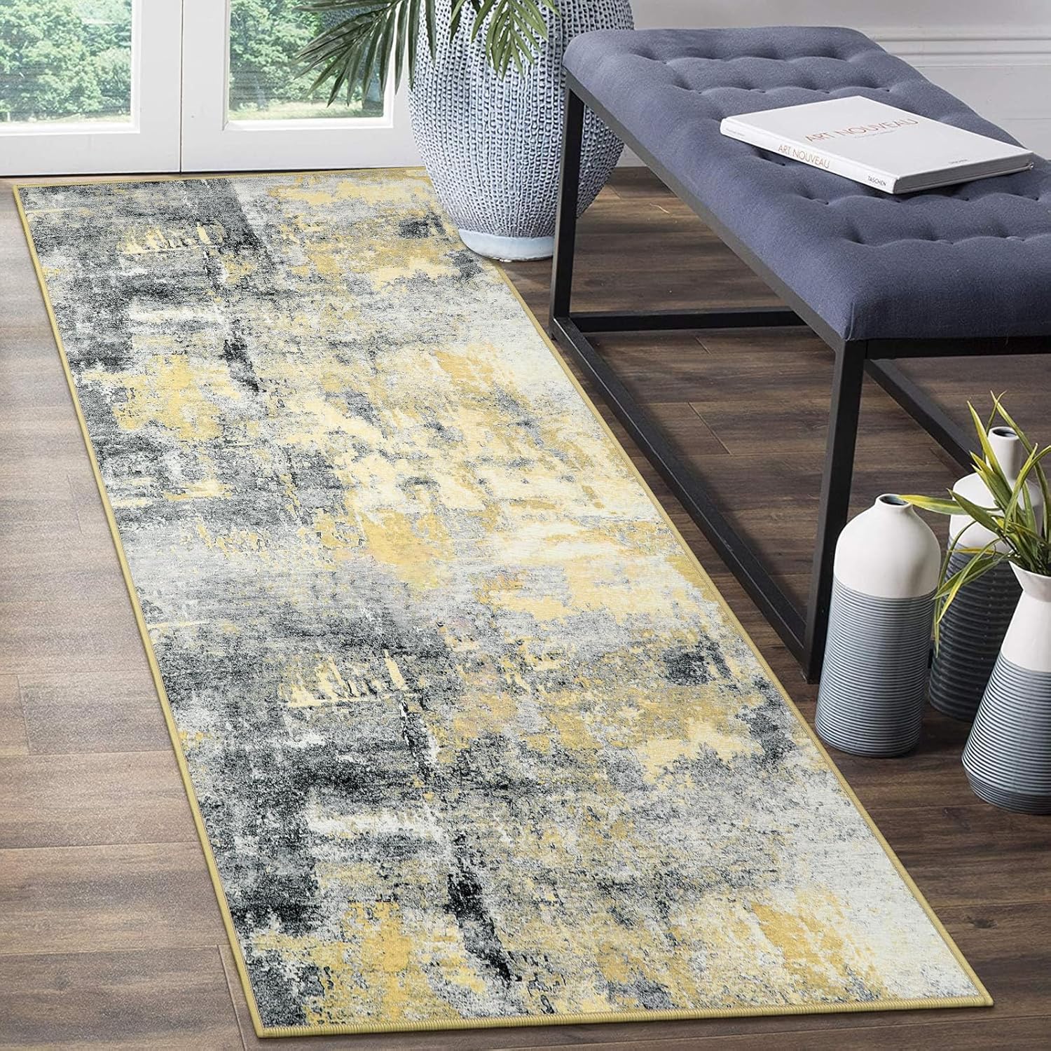 Amazon.com: Anidaroel Runner Rug 2x5 Entryway Rug, Modern Abstract ...