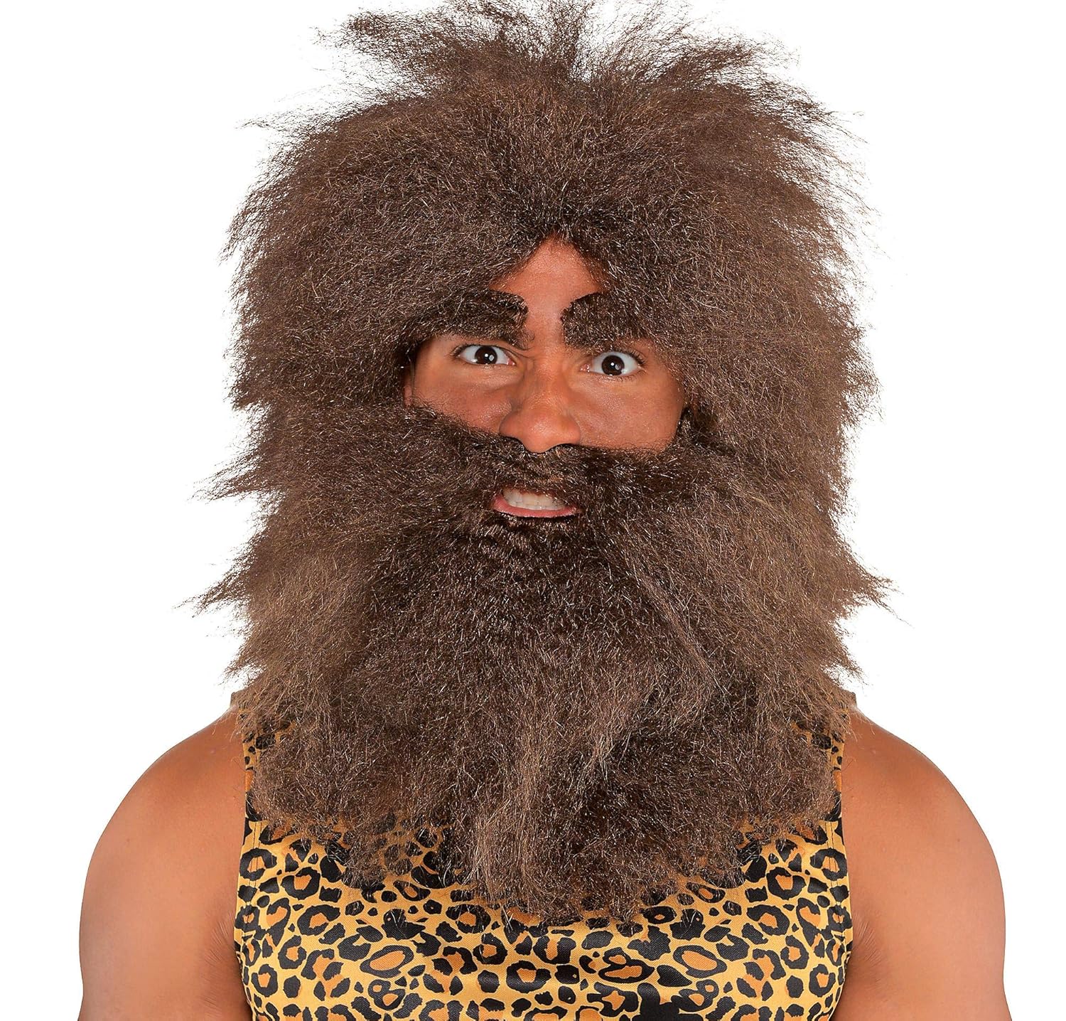 Amazon.com: amscan Adult Hairy Caveman Costume Accessory Kit- Wig ...