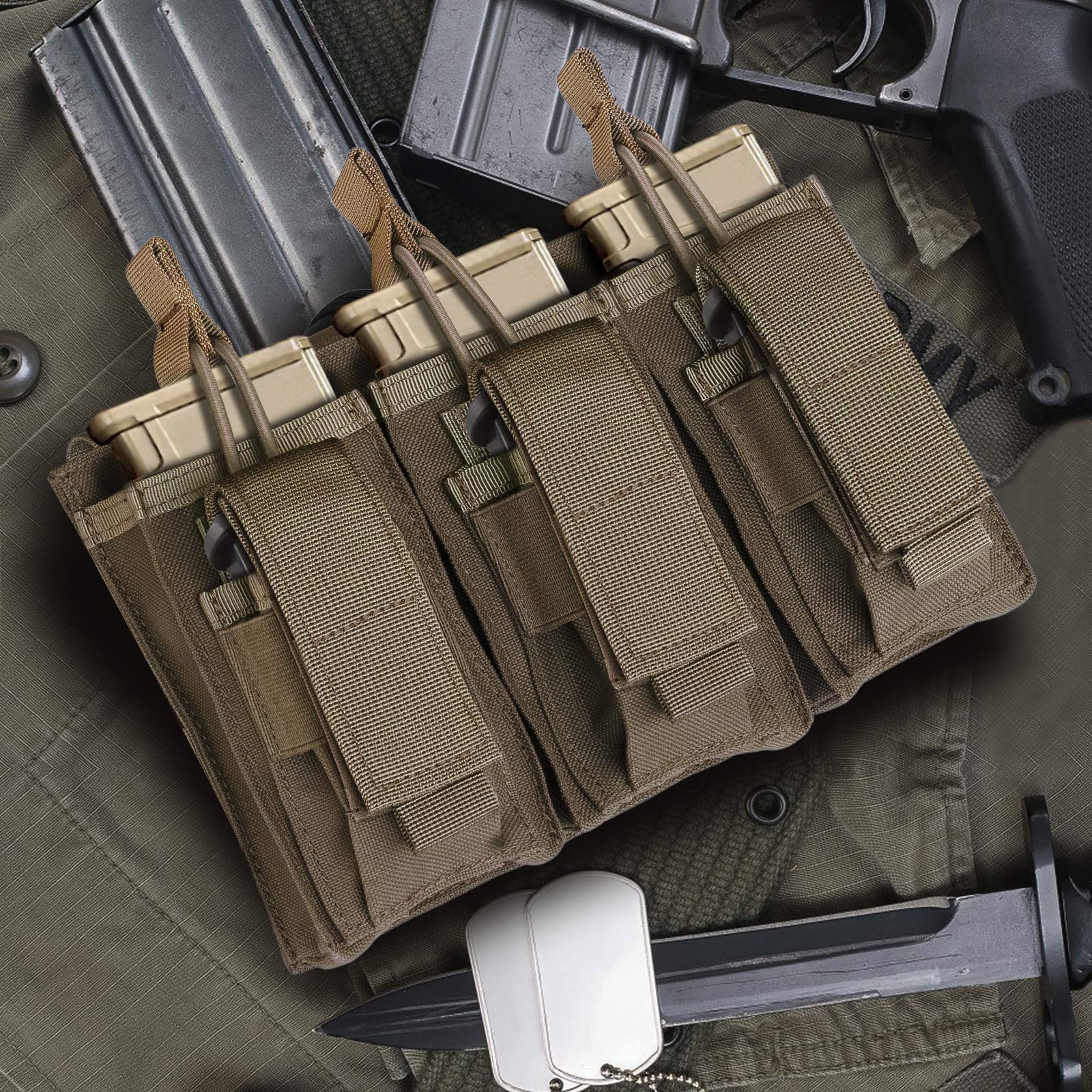 Snapklik.com : Tactical Molle Mag Pouch, Open-Top Molle Double/Triple ...