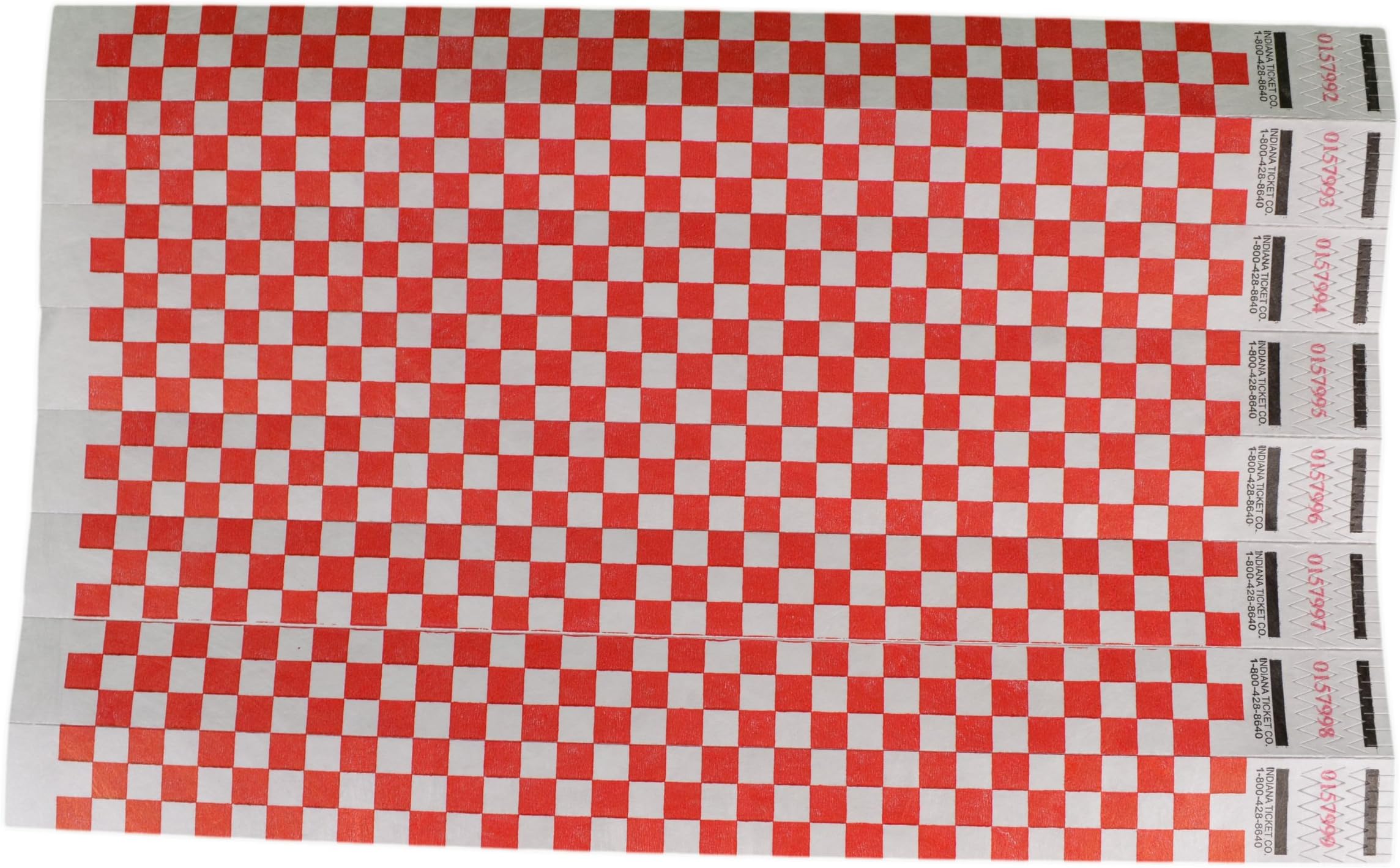 Amazon.com: Lot of 500 Red Checkered Flag Wristbands Event Admission ...