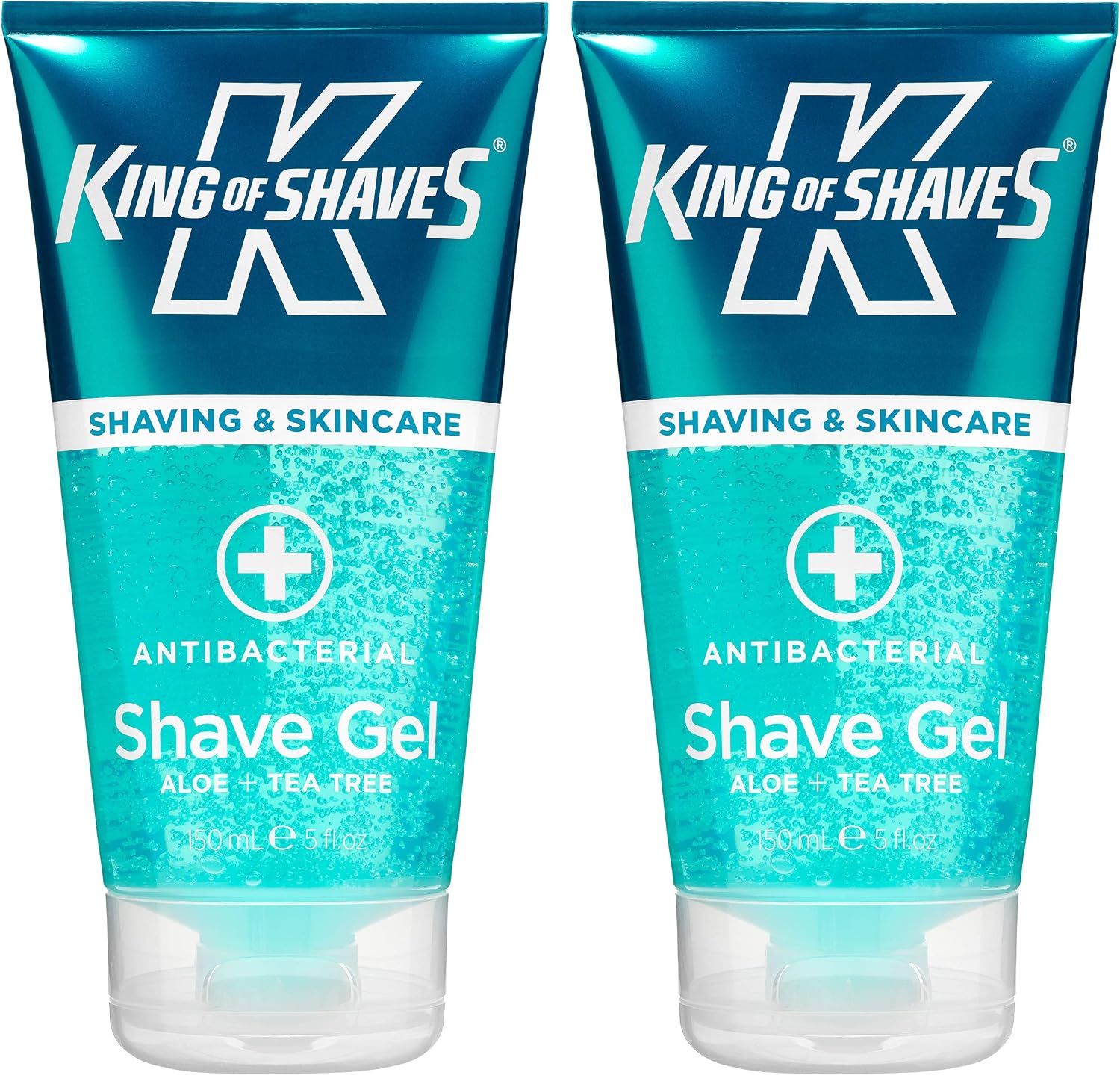 King of Shaves Antibacterial Shaving Gel for Men, Packed with Aloe Vera ...