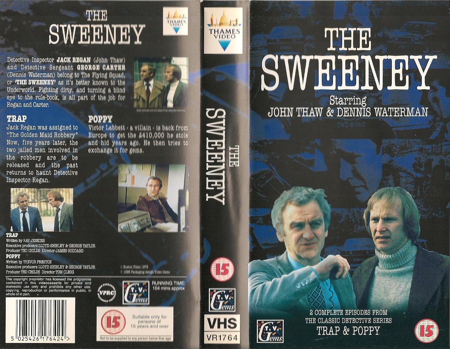 The Sweeney: Trap/Poppy [VHS] : John Thaw, Dennis Waterman, Bernard Kay ...