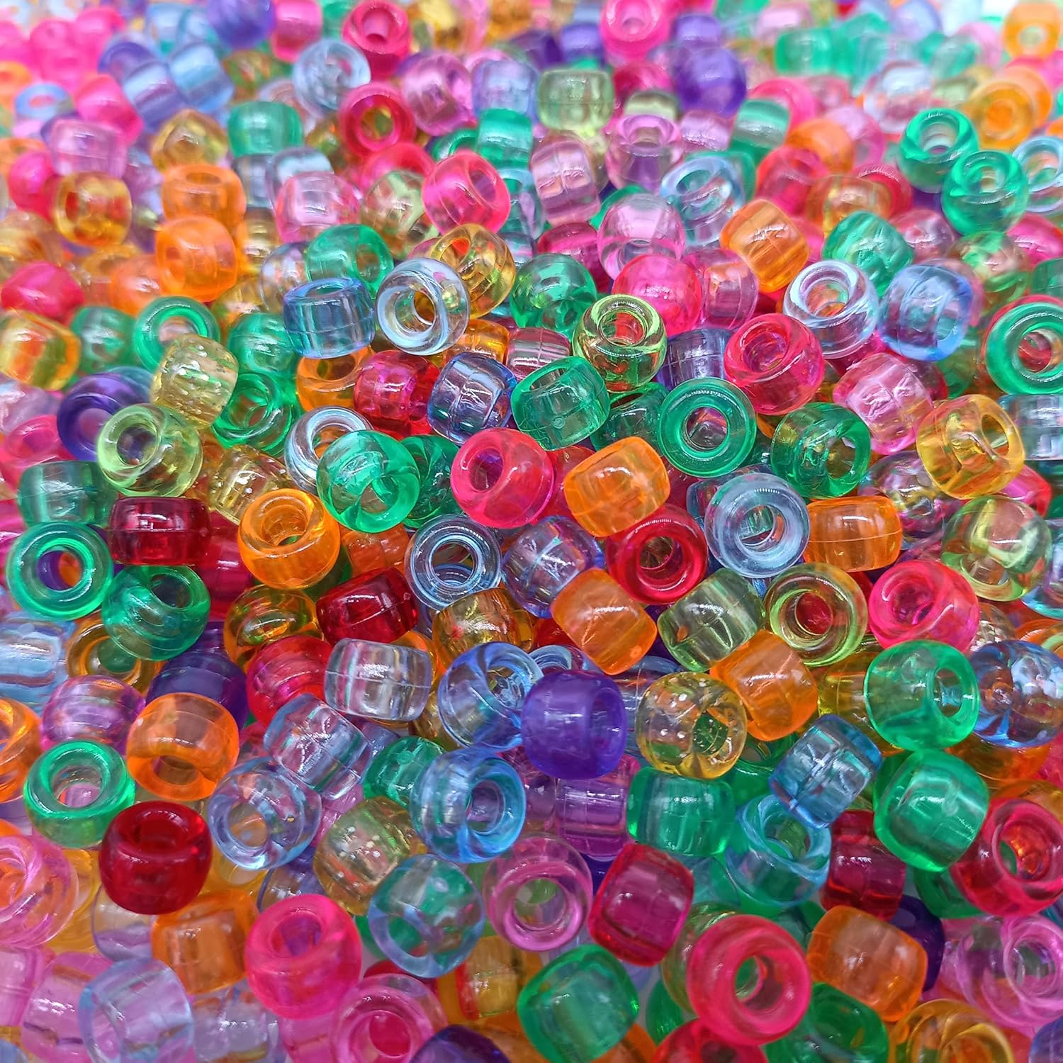 Amazon.com: Azuunye 1900Pcs Pony Beads - Colorful String Beads for Hair ...