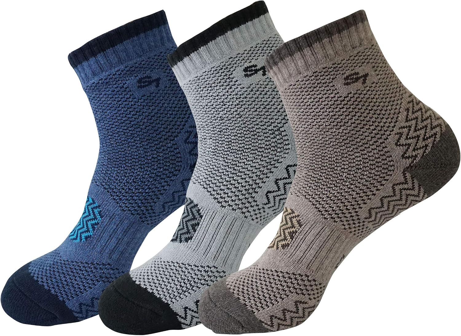 Amazon.com: SEOULSTORY7 Men's Full Cushion Mid Quarter Ankle Length ...