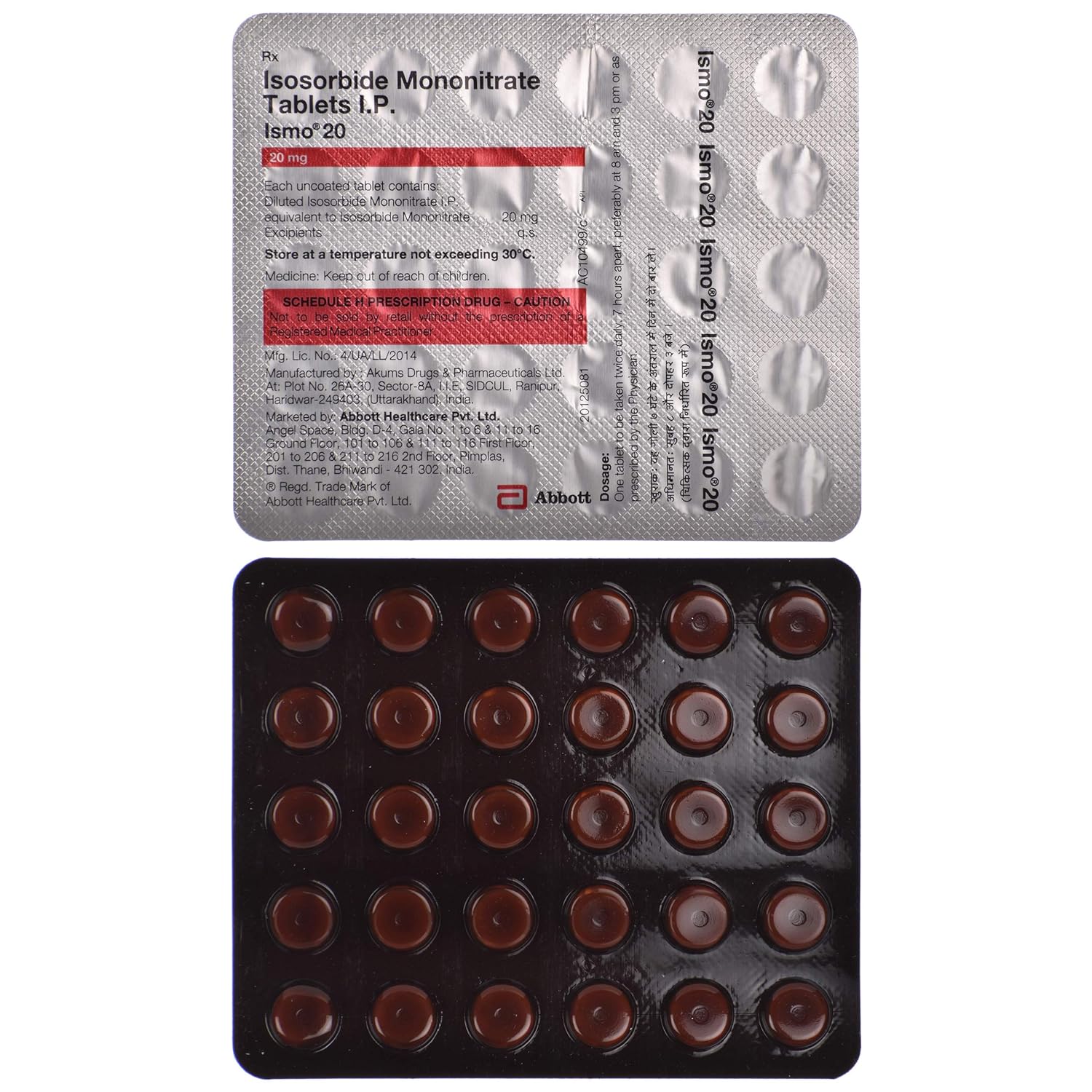 Ismo 20 - Strip of 30 Tablets : Amazon.in: Health & Personal Care