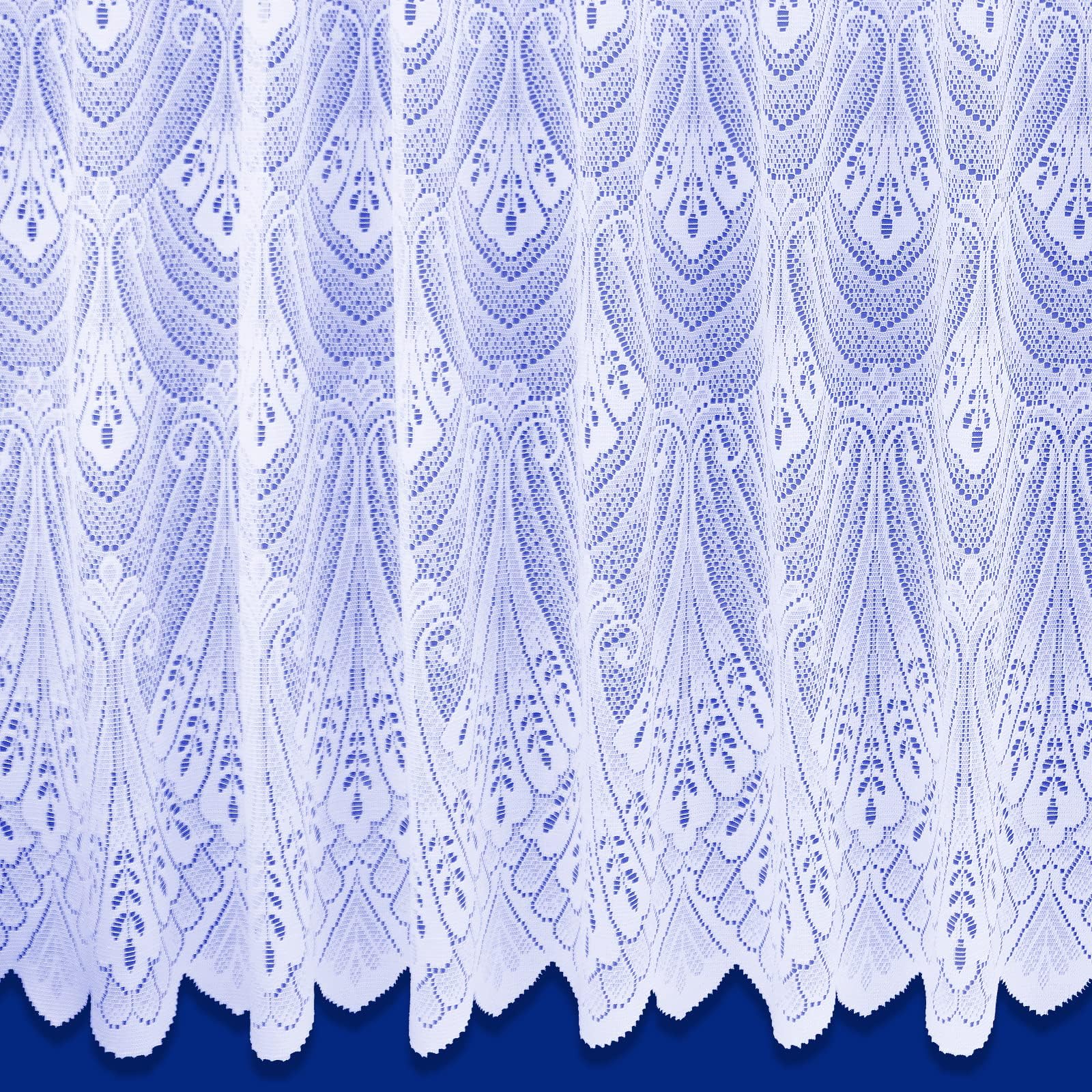 Sally Net Curtain in White. 54inch Drop. Sold By The Metre. : Amazon.co ...