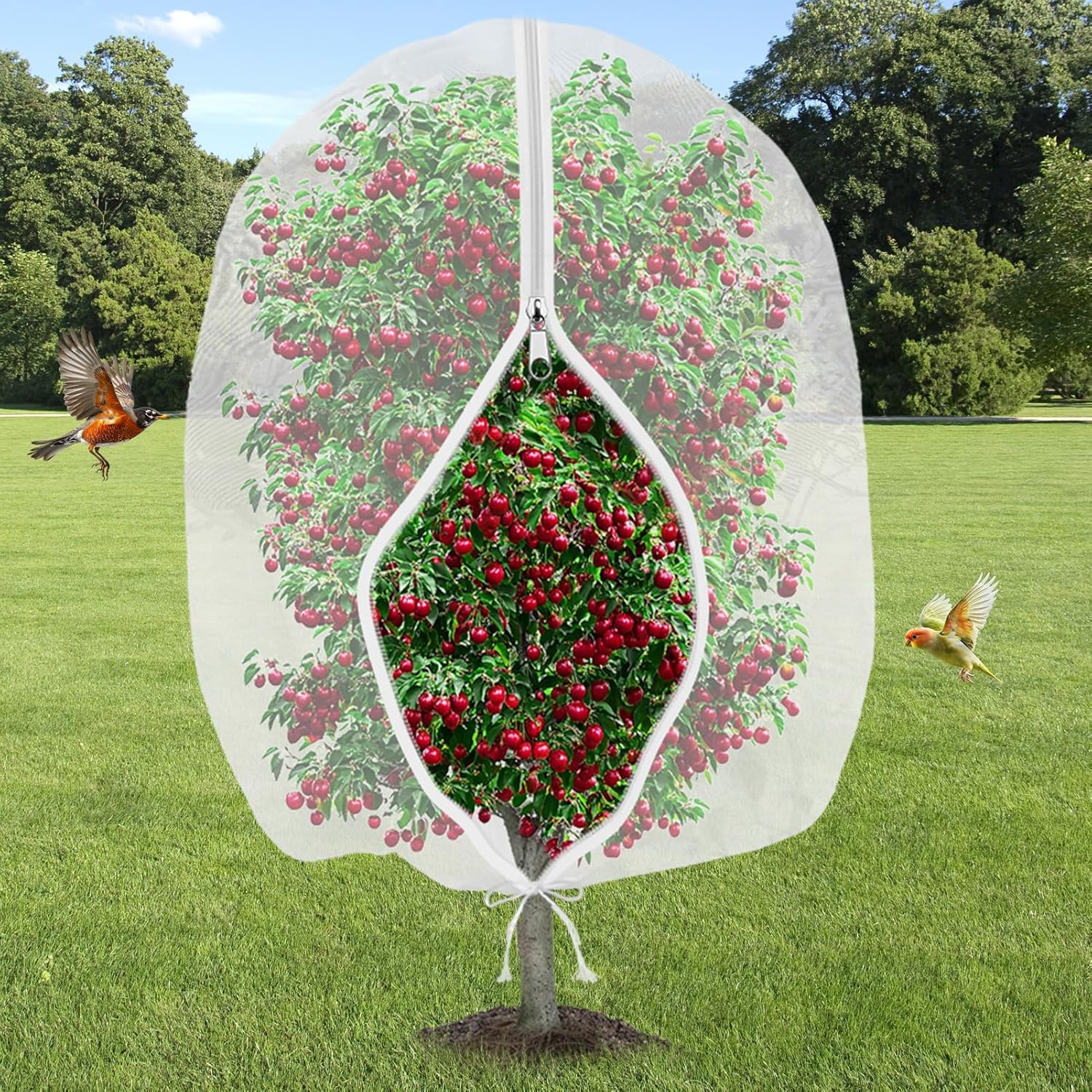 Fruit Tree Netting Bird Protection With Zipper, Fruits Nettings Fine ...