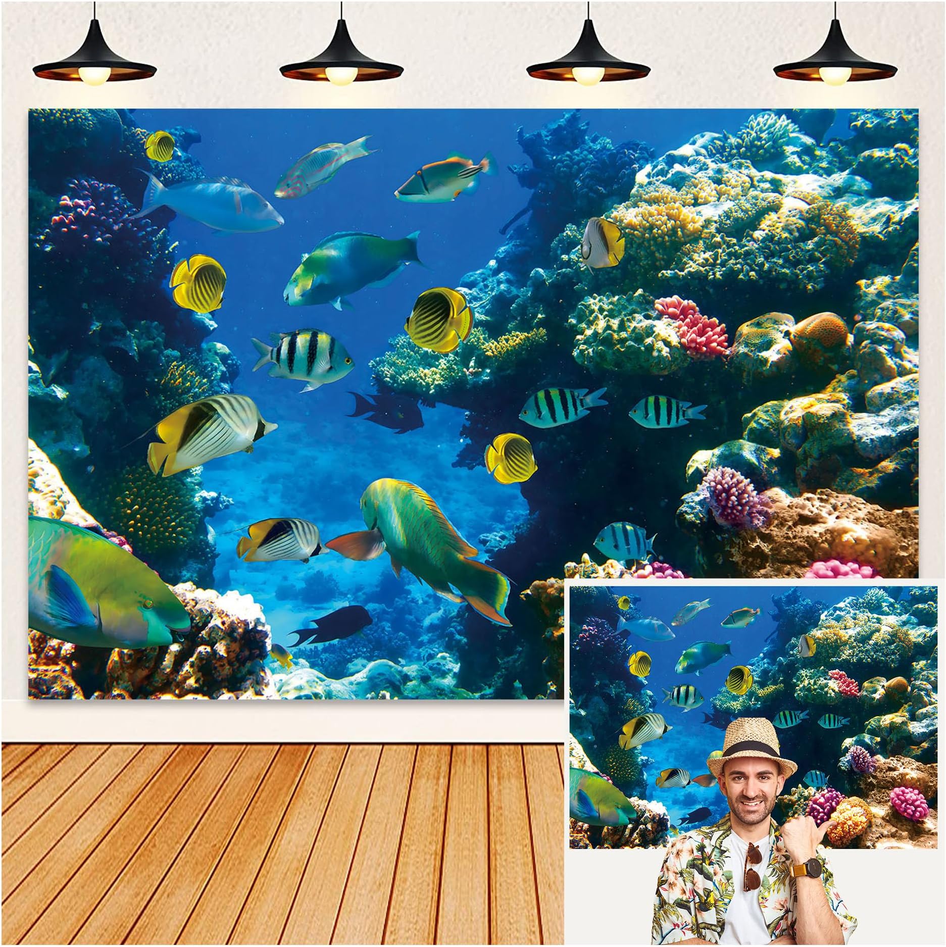 Amazon.com : CHAIYA 7x5ft Under The Sea Photography Backdrop Ocean ...