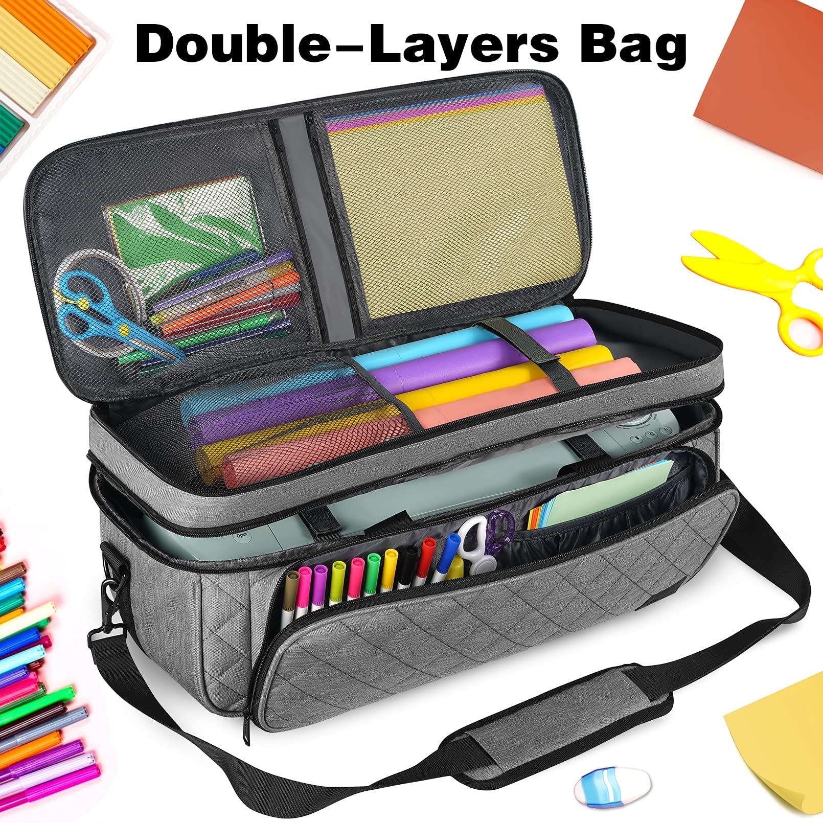Snapklik.com : Double-Layer Carrying Case For Cricut Die Cut Machine ...