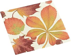 Amazon.com: Caspari Golden Chestnut Paper Dinner Napkin Package, Ivory ...