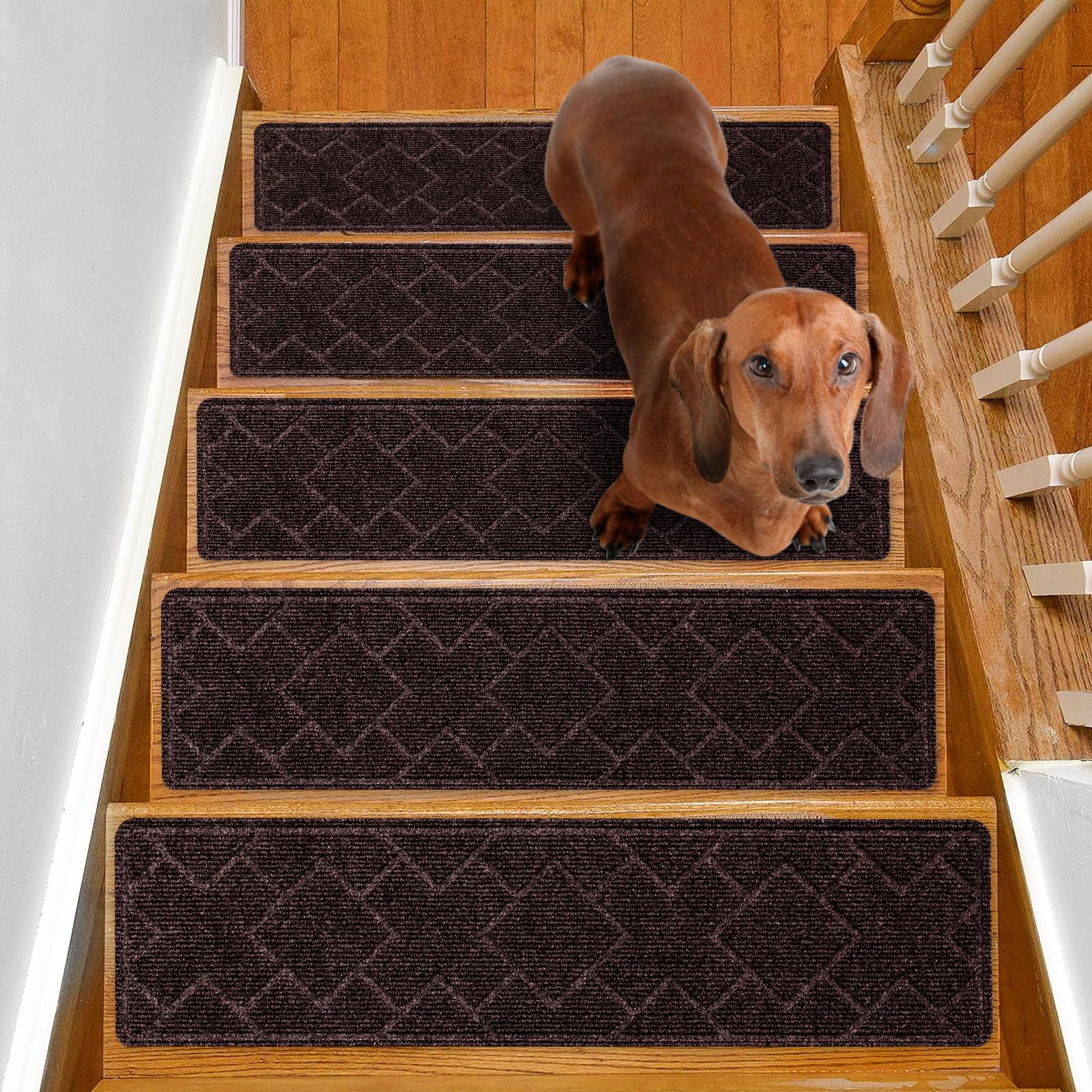 Snapklik.com : Non Slip Stair Treads For Wooden Steps Indoor, 4 Pack 8 ...