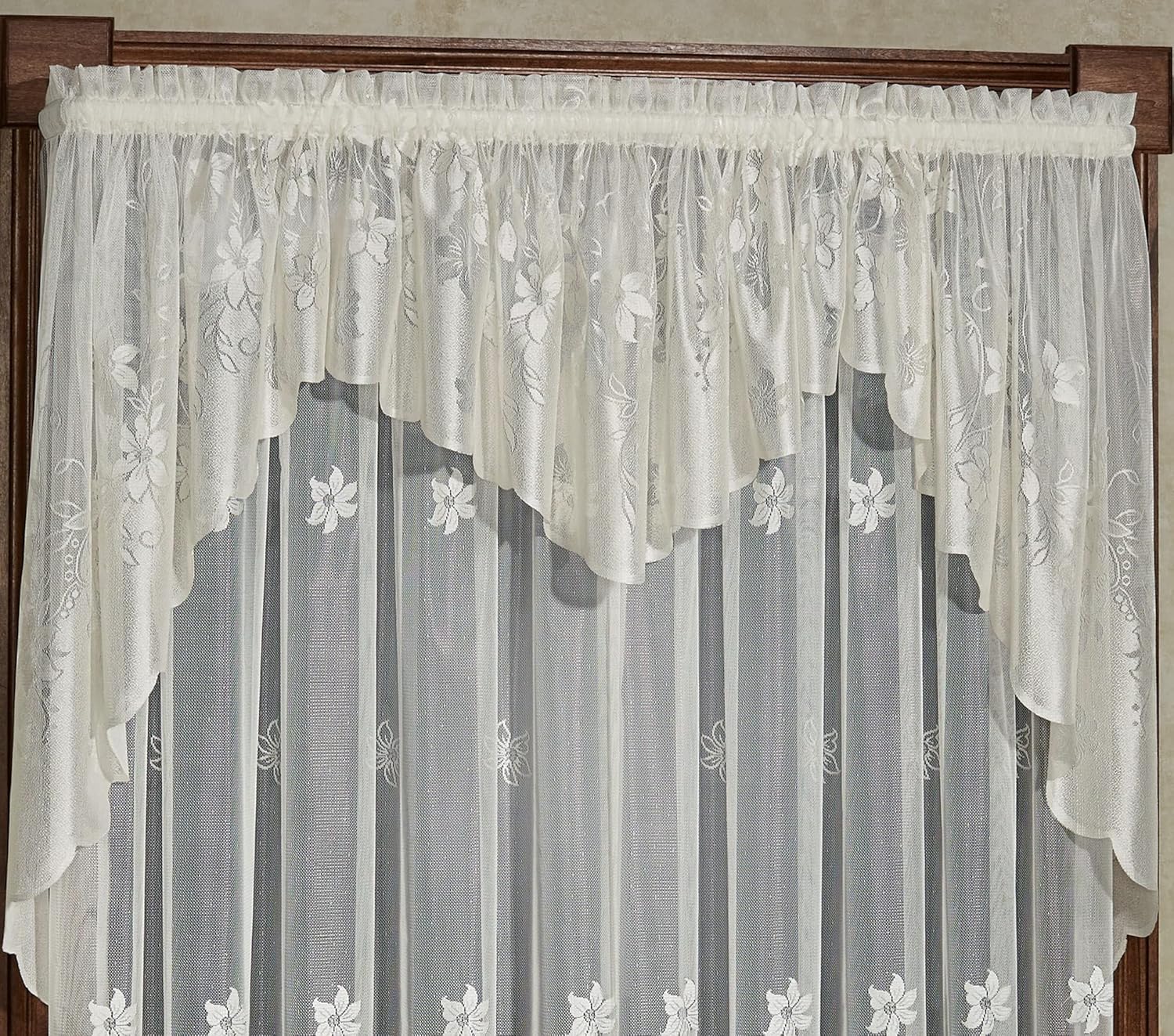 Amazon.com: Touch of Class Vining Floral Marisol Semi Sheer Ombre ...