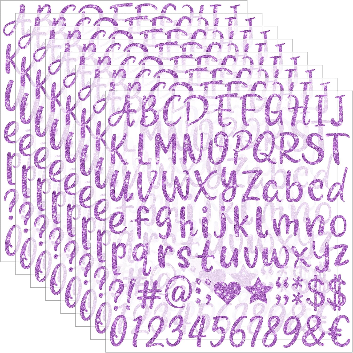 Amazon.com: 648 PCS Letter Stickers Glitter Alphabet Stickers Self ...