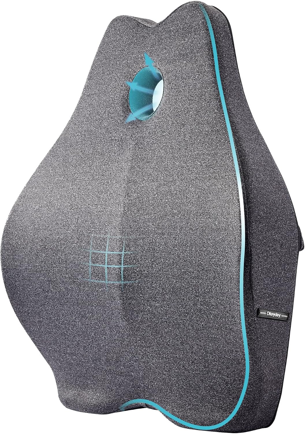 Amazon.com: Okayday Ergonomic Lumbar Support Pillow for Office Chair ...