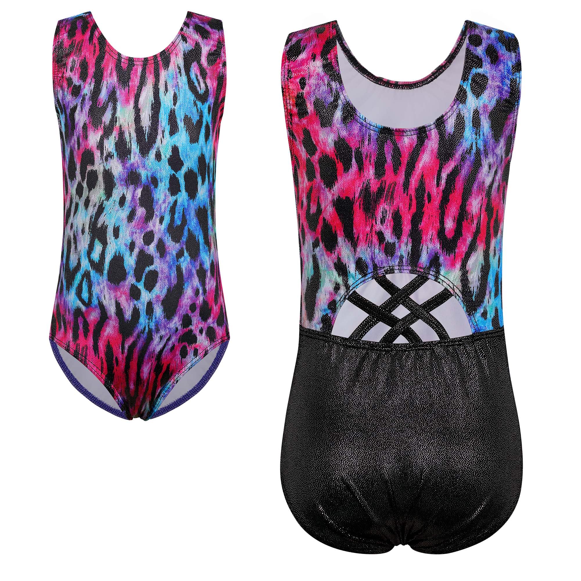 Snapklik.com : Girls Leotards Dance Wear Cute Leopard Gymnastics One ...