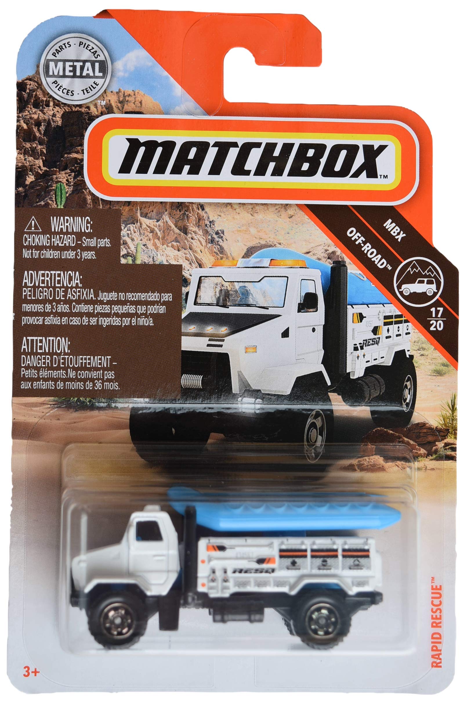 Amazon.com: Matchbox Off Road Series 17/20, Rapid Rescue Truck, White ...