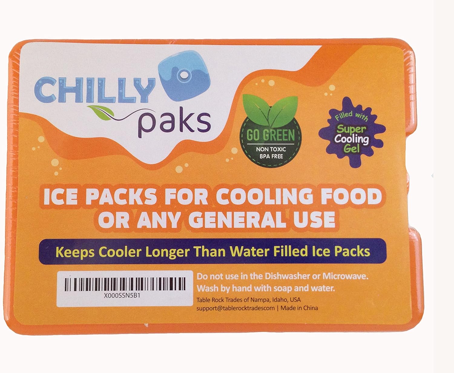 Amazon.com: Ice packs from Chilly Paks. Filled with Gel. Orange. Set of ...
