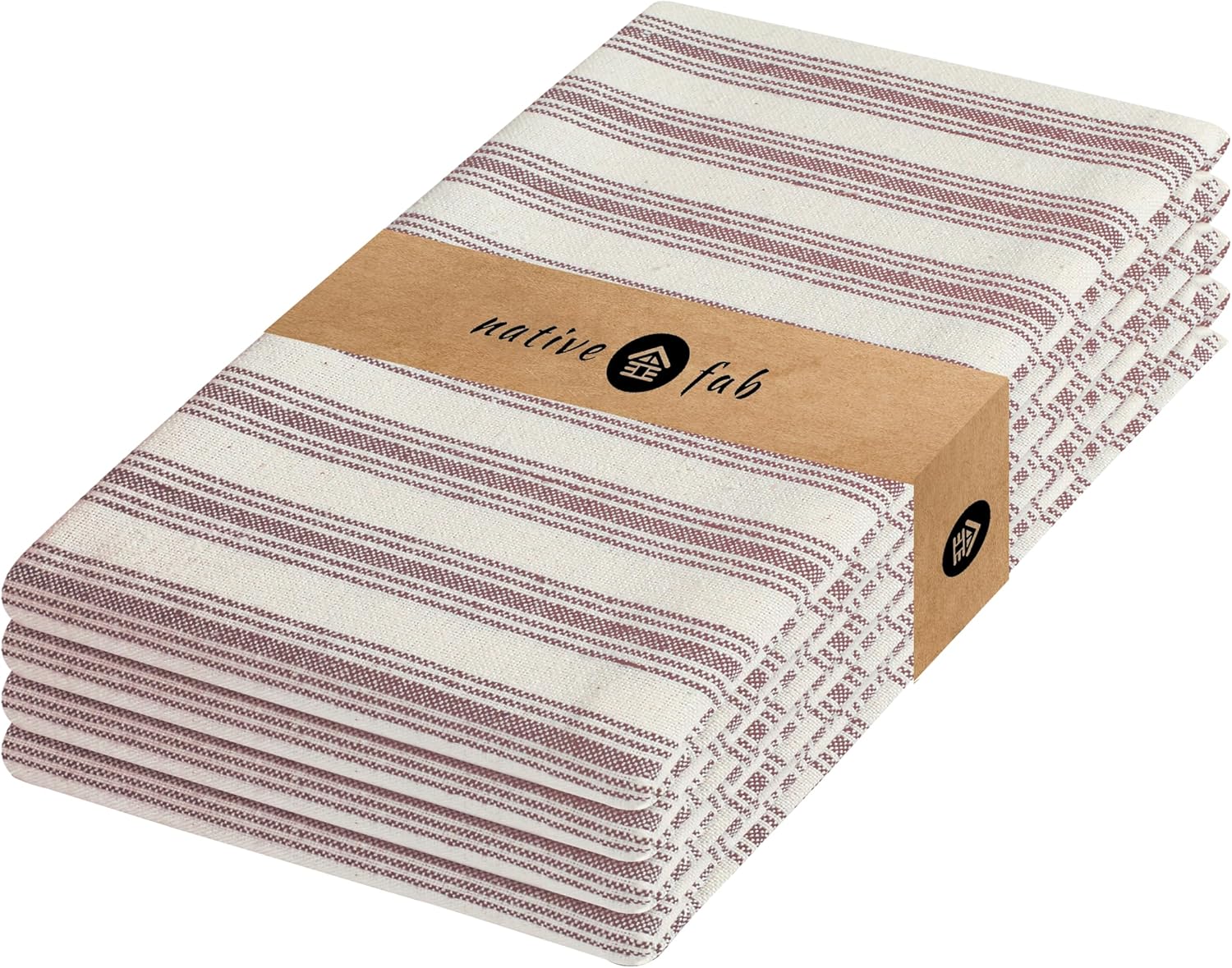 Amazon.com: Native Fab Modern Stripe Kitchen Dish Towels, 100% Cotton ...
