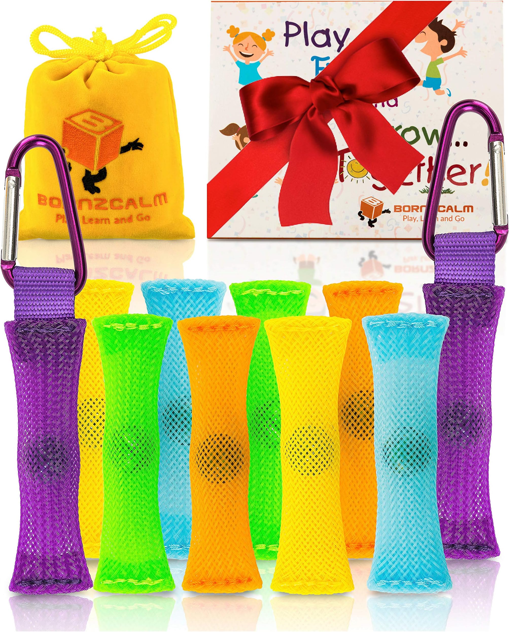 Amazon.com: Mesh and Marble Fidget Toy Set - 10 Pcs Marble Fidgets for ...