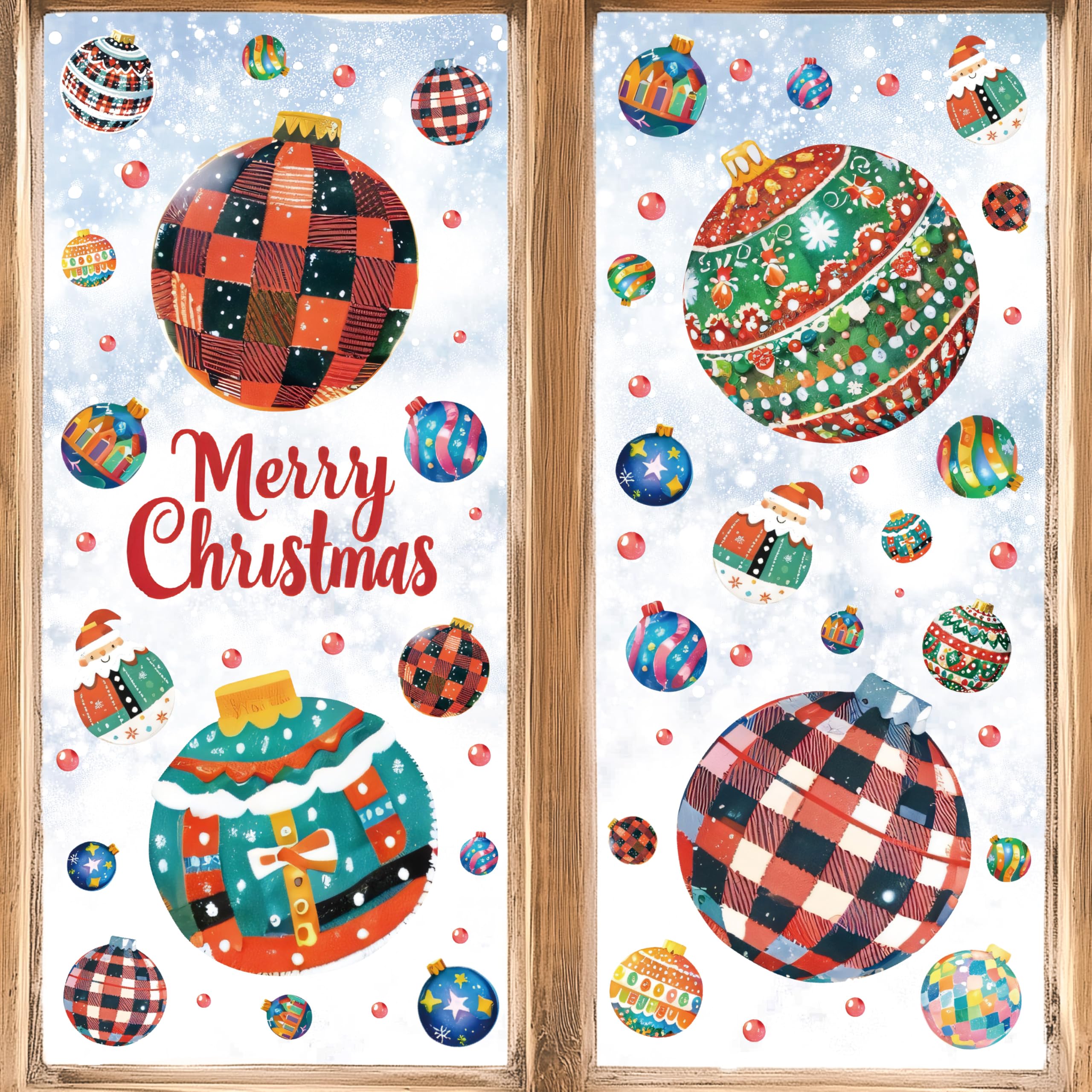 Amazon.com: Christmas Window Clings, Removable Christmas Window ...