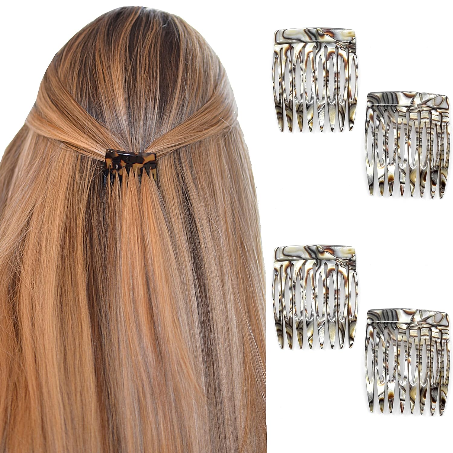 Amazon.com : Camila Paris CP2332 Onyx French Hair Side Comb 4 Piece ...