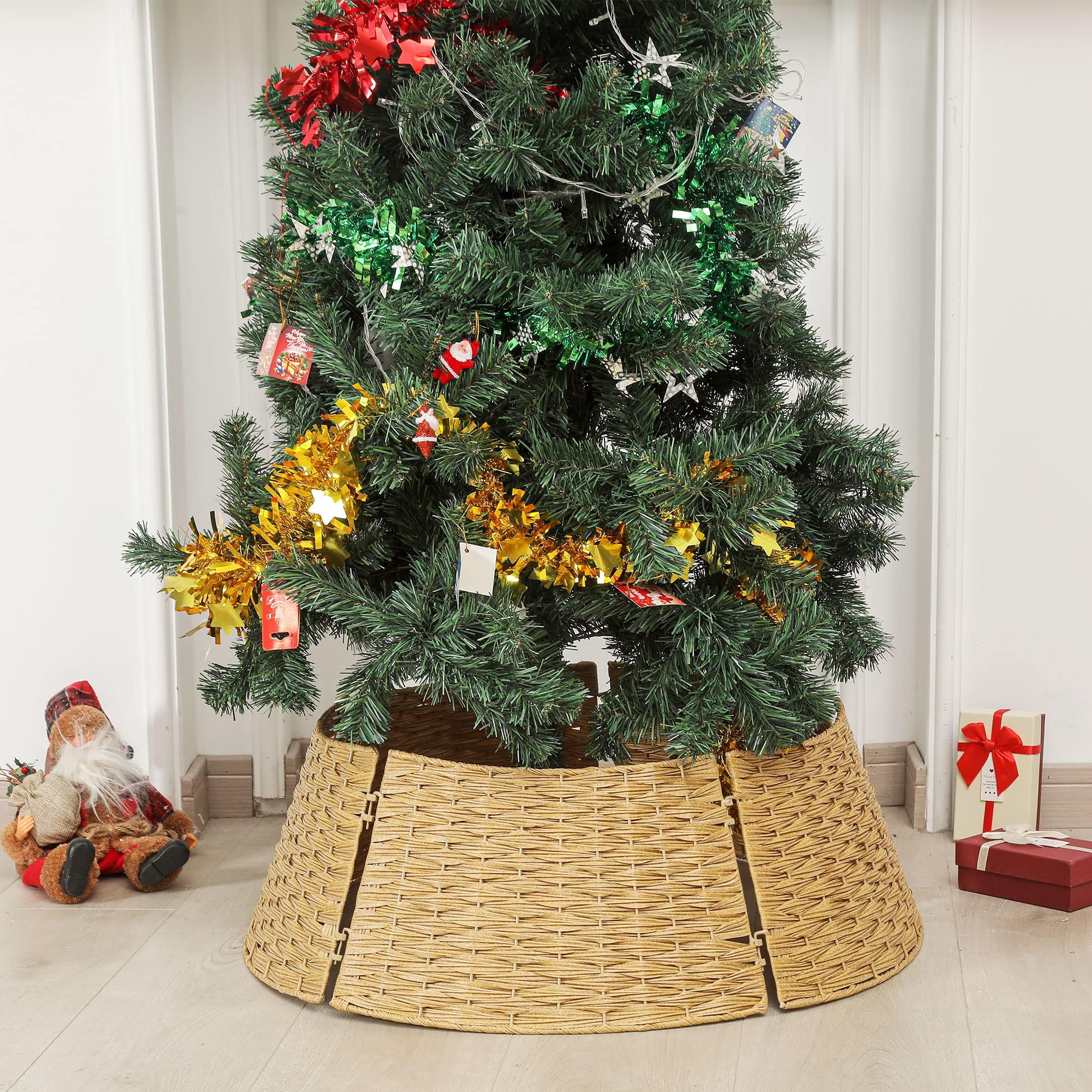 Amazon.com: KI Store Christmas Tree Collar 28-Inch Farmhouse Christmas ...