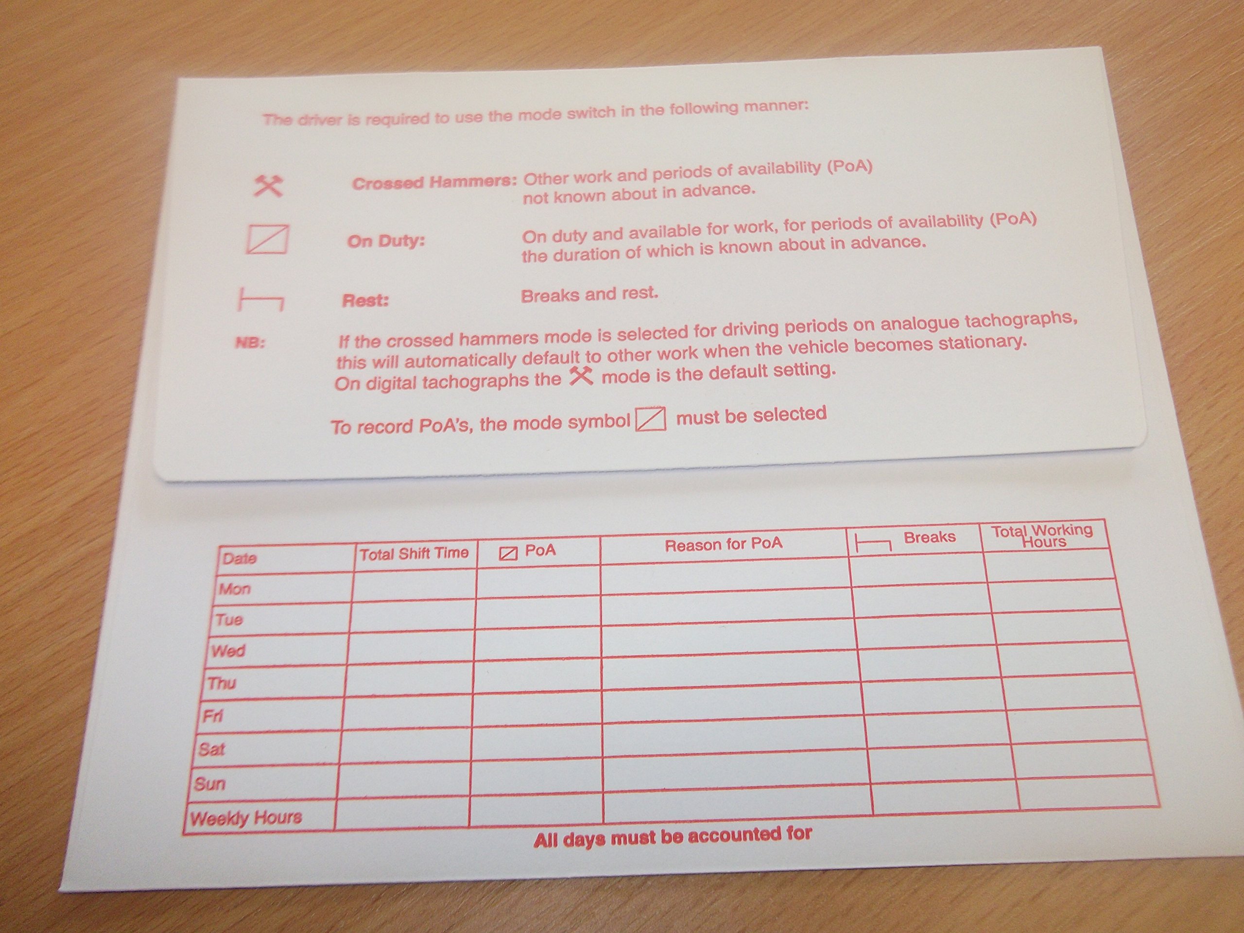 Innovo 100 x Tacho Tachograph Envelopes Weekly Week Storage Envelopes ...