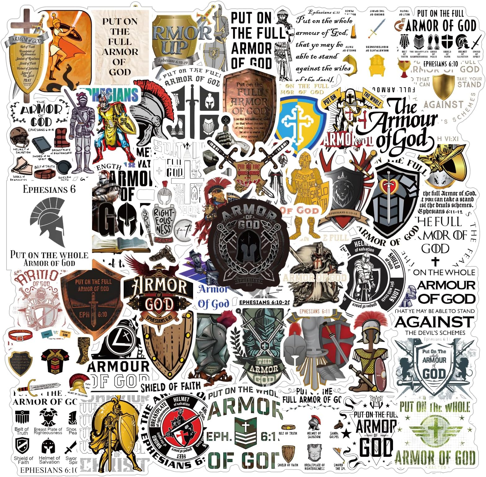 Amazon.com - Put on The Whole Armor of God (Black) 3.8 Inch Decal