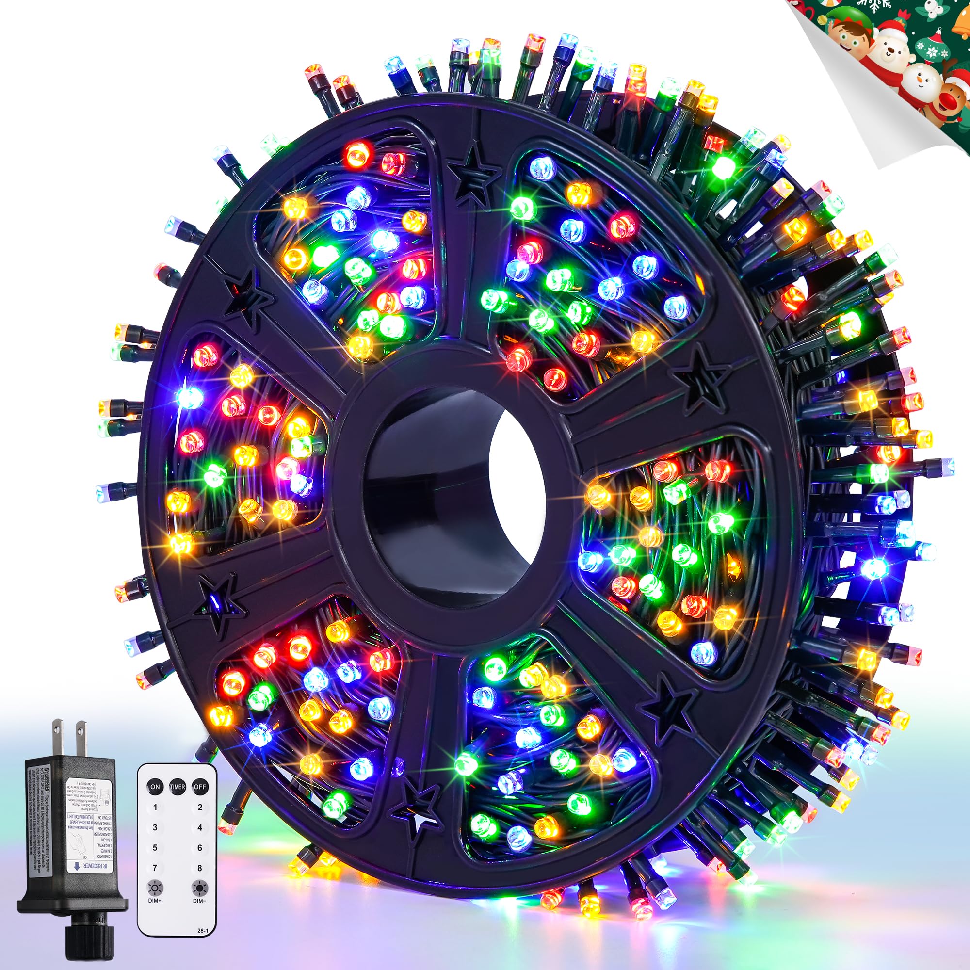 JMEXSUSS 400 LED Christmas Lights Outdoor Decorations, 132ft Multicolor ...