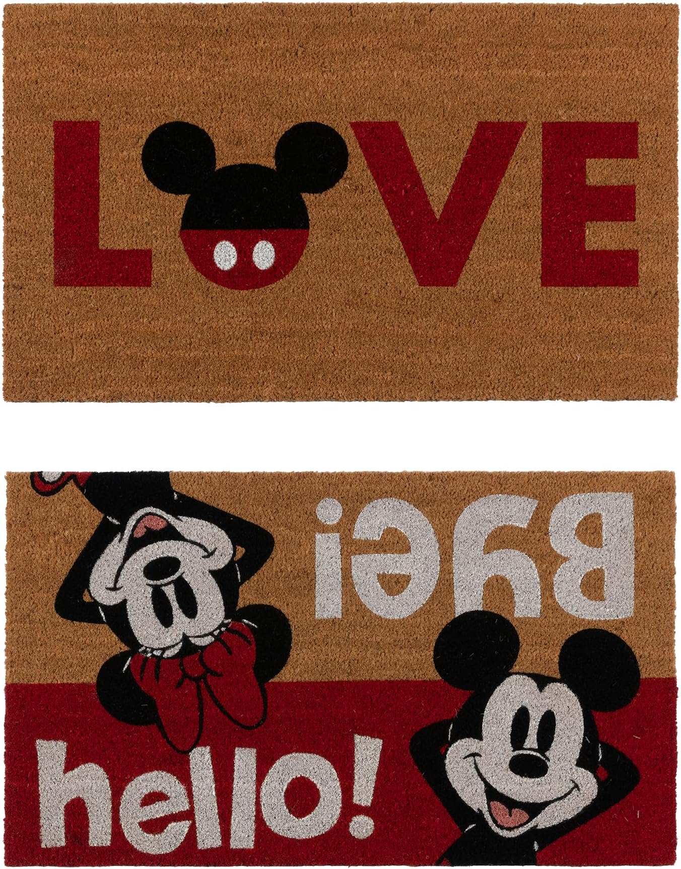 Amazon.com: Mickey Mouse Castle Home Laser Engraved Coir Fiber Welcome ...