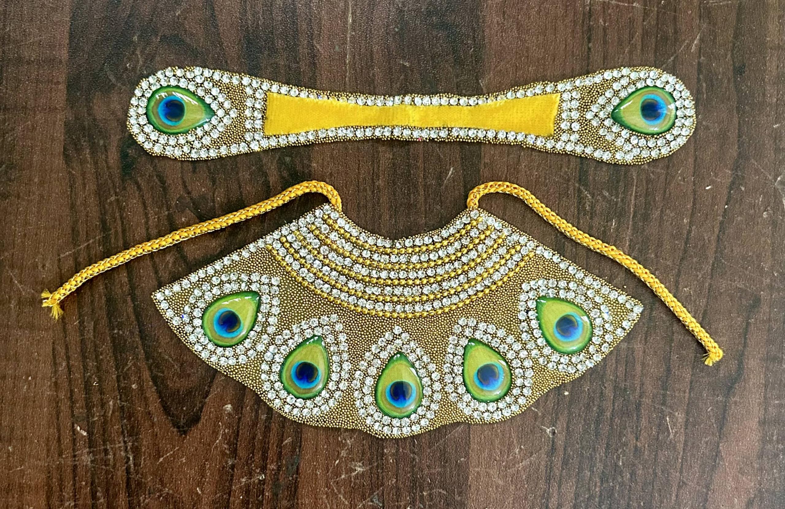 Radhakrishna Creation laxmi ji Dress (LP) - 2 Inch (Yellow) : Amazon.in ...