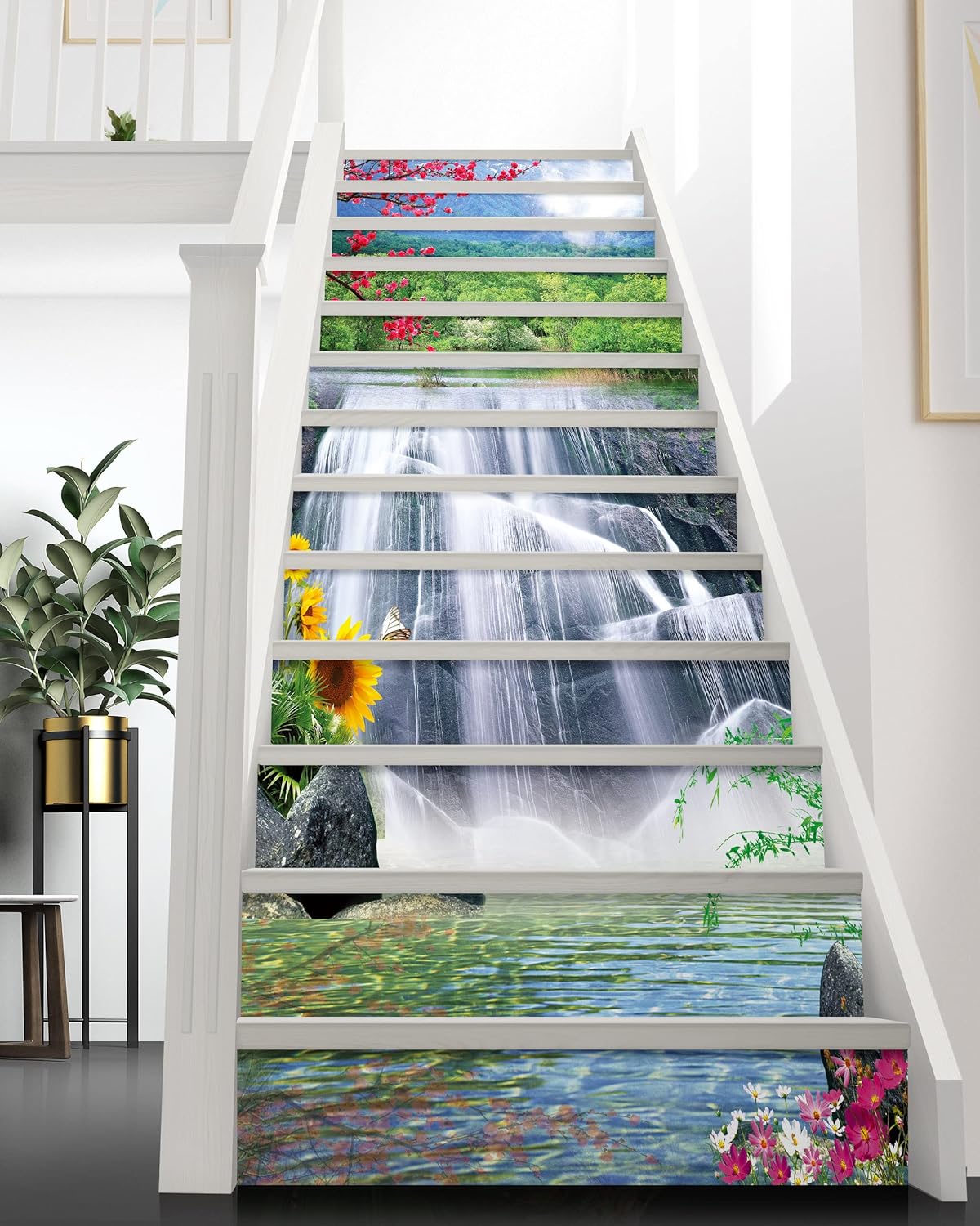 Amazon.com: FLFK Stair Decals - Stair Stickers Decals Peel and Stick ...